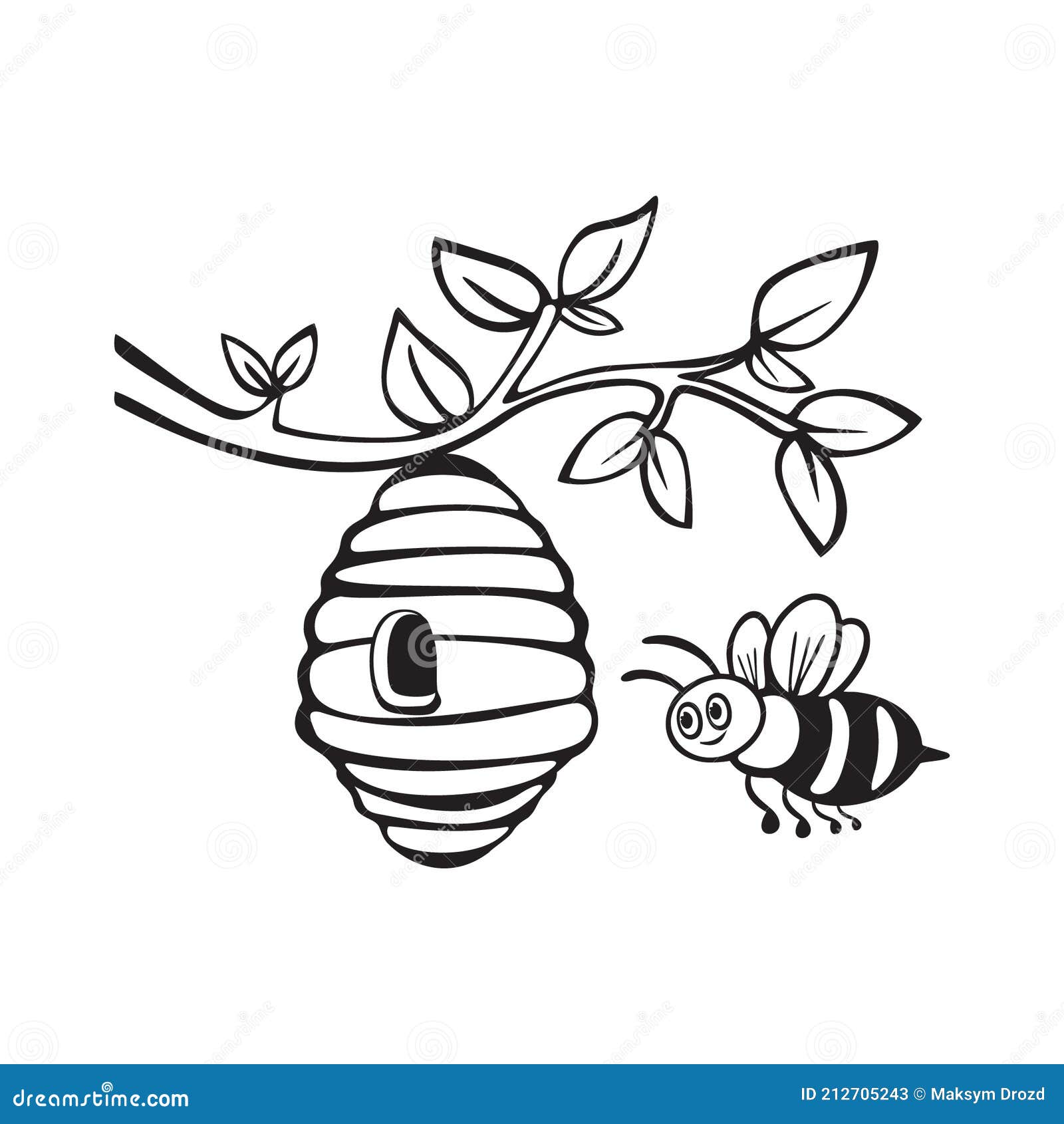 Bee Beehive Vector Illustrationcoloring Pagecartoondr - vrogue.co Bee Beehive Vector Illustrationcoloring Pagecartoondr - vrogue.co