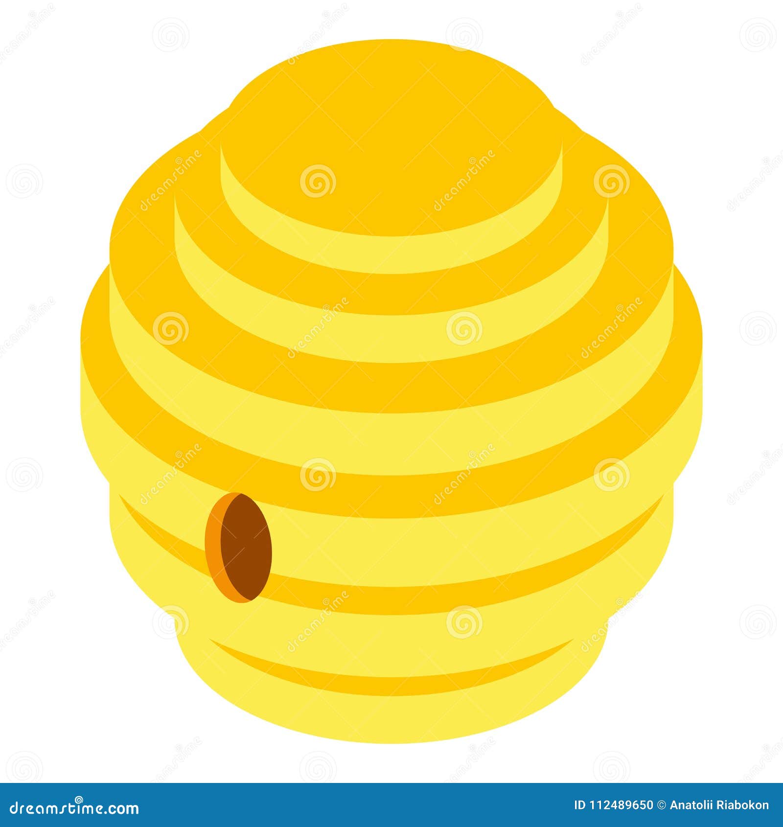 Beehive Icon, Isometric Style Stock Vector - Illustration of ...