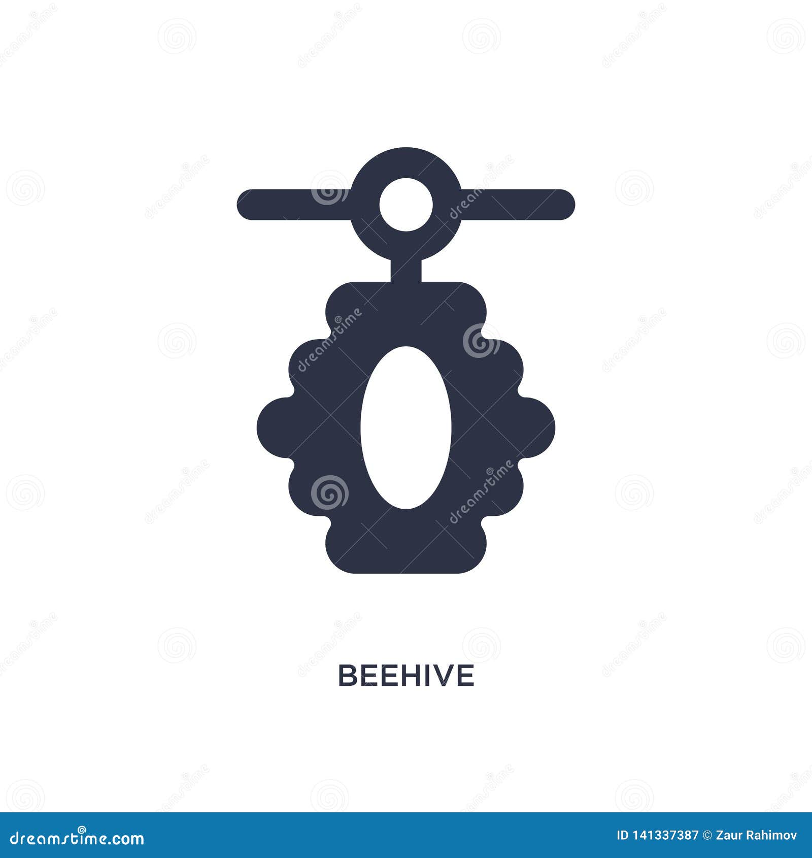 Beehive Icon on White Background. Simple Element Illustration from ...