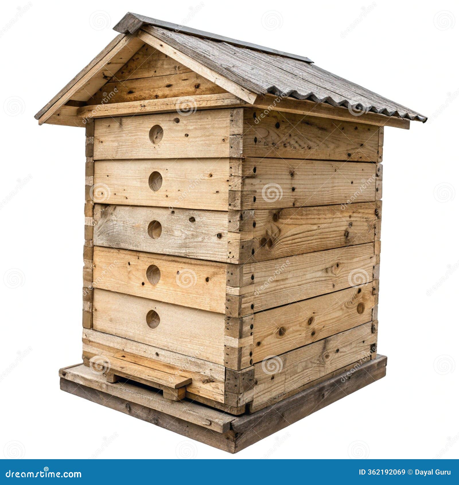 Beehive Isolated On White Background. Polyurethane Bee Hive Stock Image ...