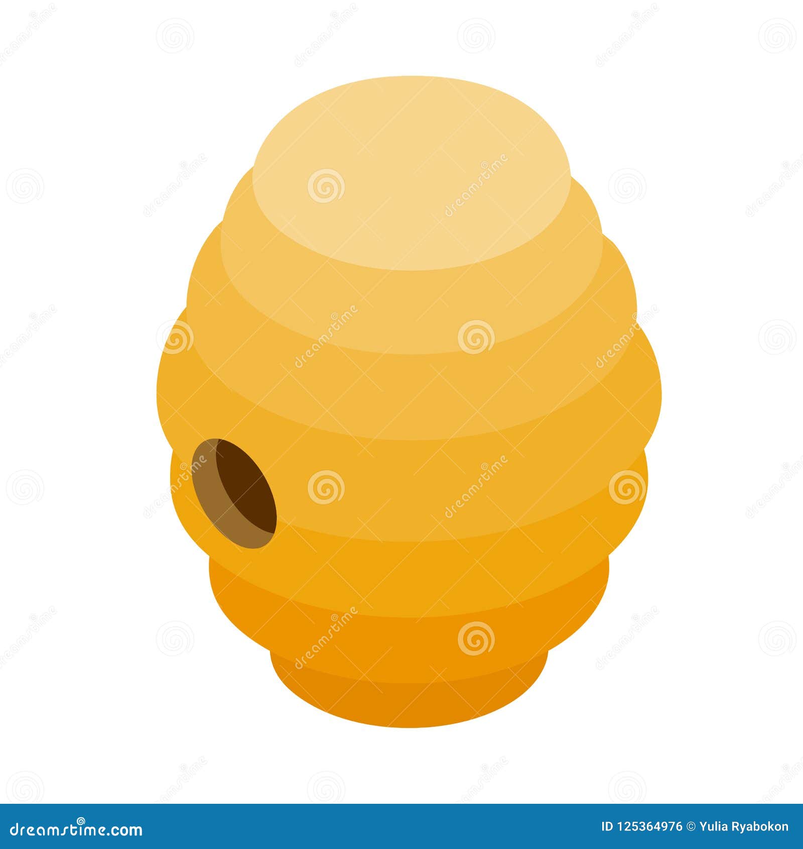 Beehive isometric 3d icon stock illustration. Illustration of habitat ...
