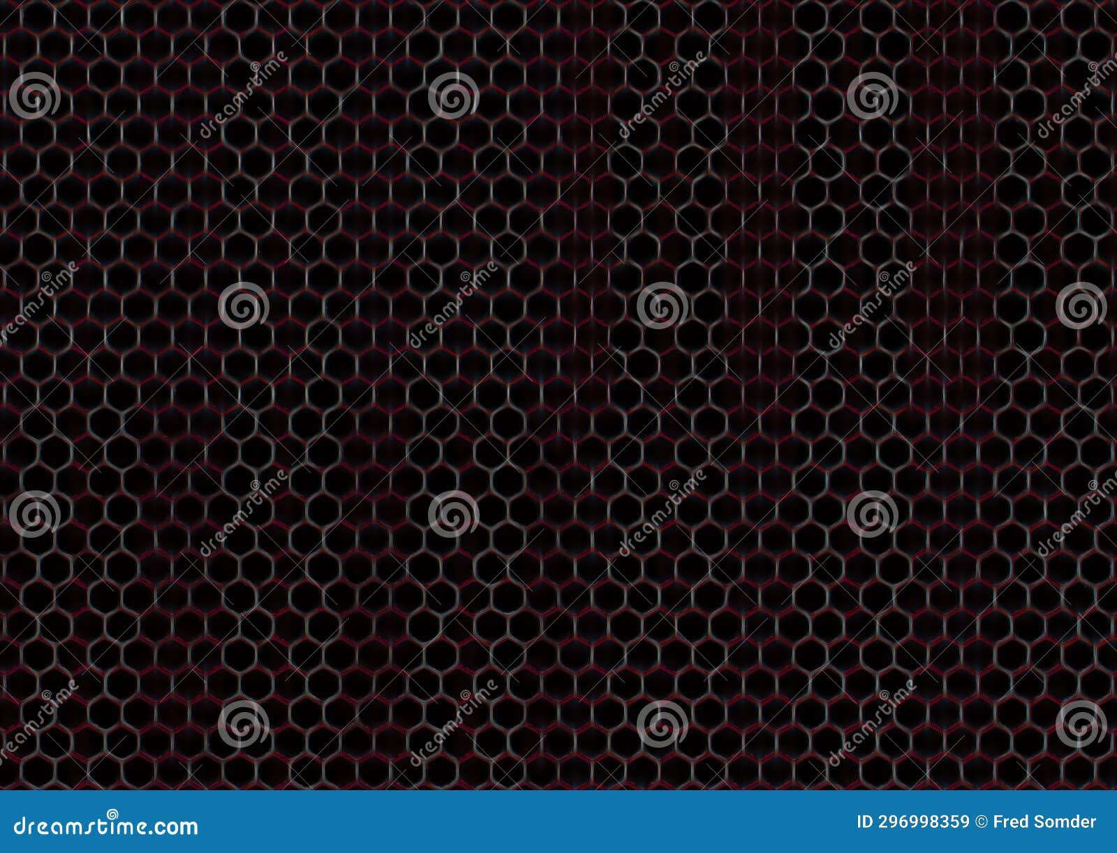 Beehive Pattern with Red Border Cells Stock Illustration - Illustration ...