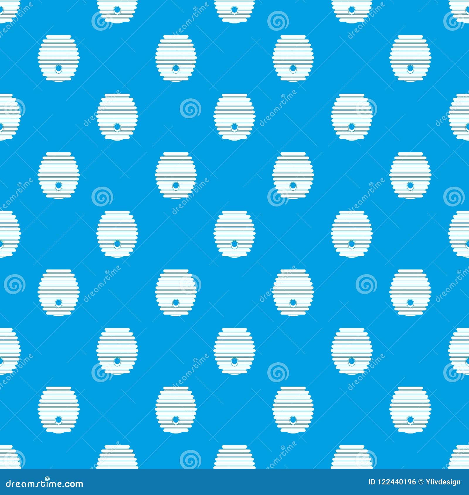 Beehive Pattern Seamless Blue Stock Vector - Illustration of honeycomb ...