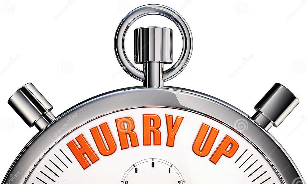 Beeilen Sie sich oben stock abbildung. Illustration von bezeichnung ...