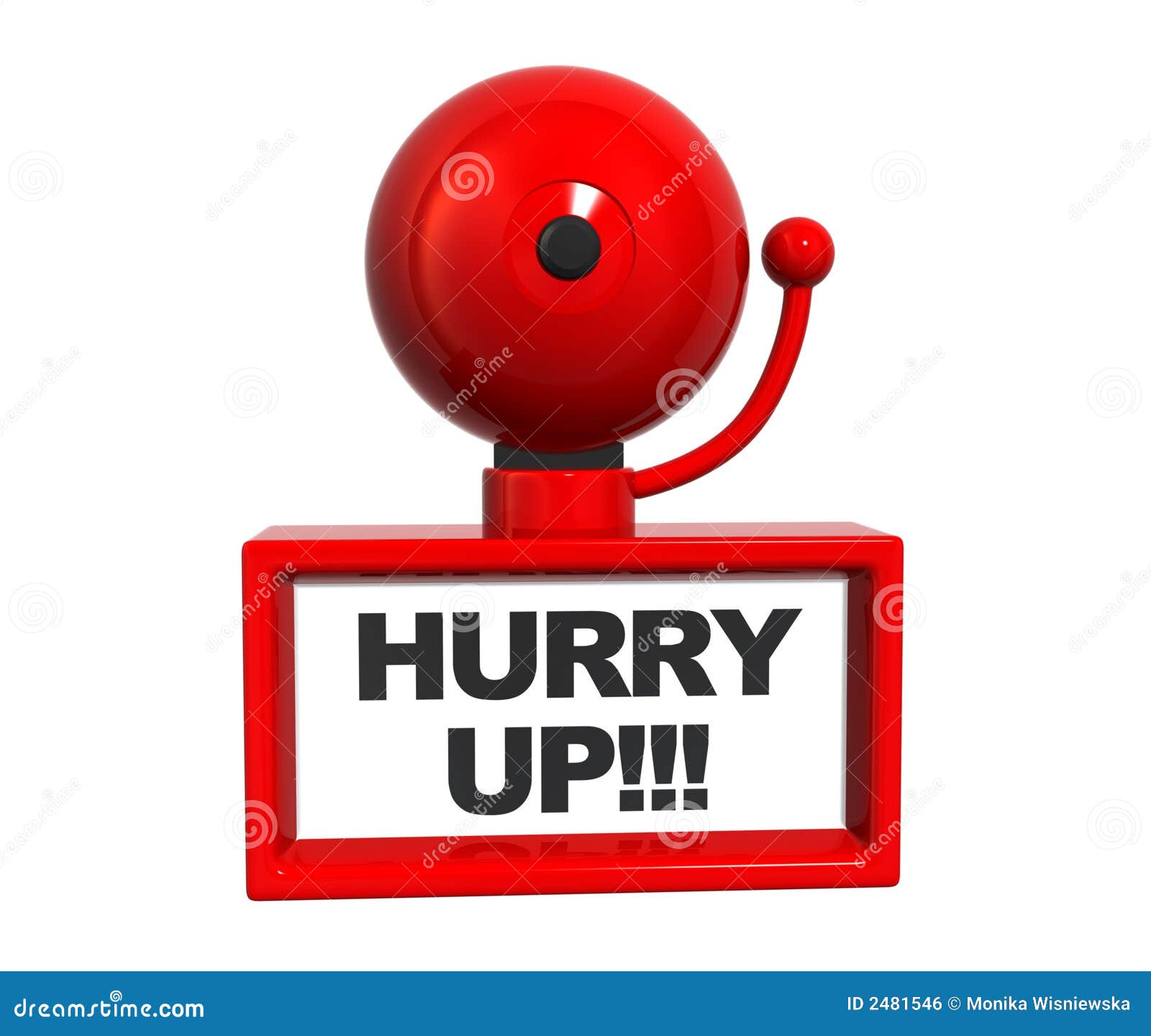 Beeilen Sie sich oben Bell stock abbildung. Illustration von ring - 2481546