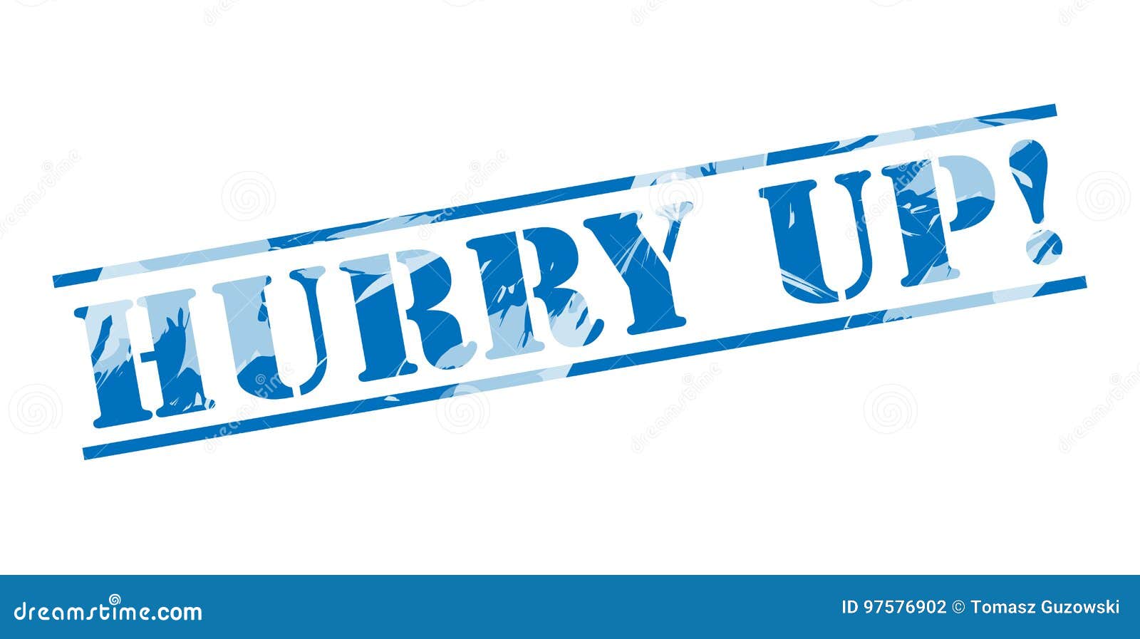 Beeilen Sie Sich Oben Blauen Stempel Stock Abbildung - Illustration von ...