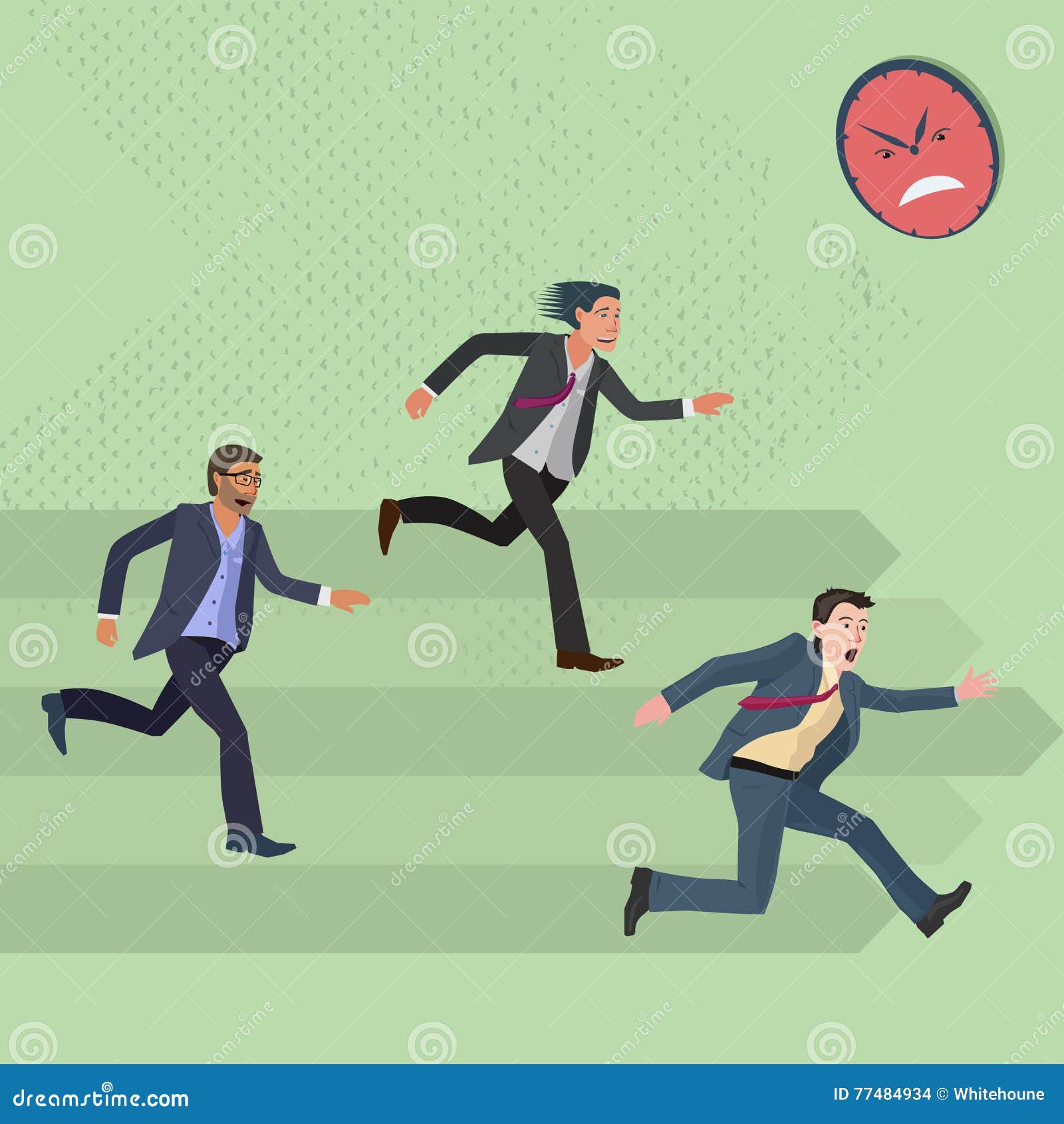 Beeilen Sie Sich Oben Leute Vektor Abbildung - Illustration von gesorgt ...