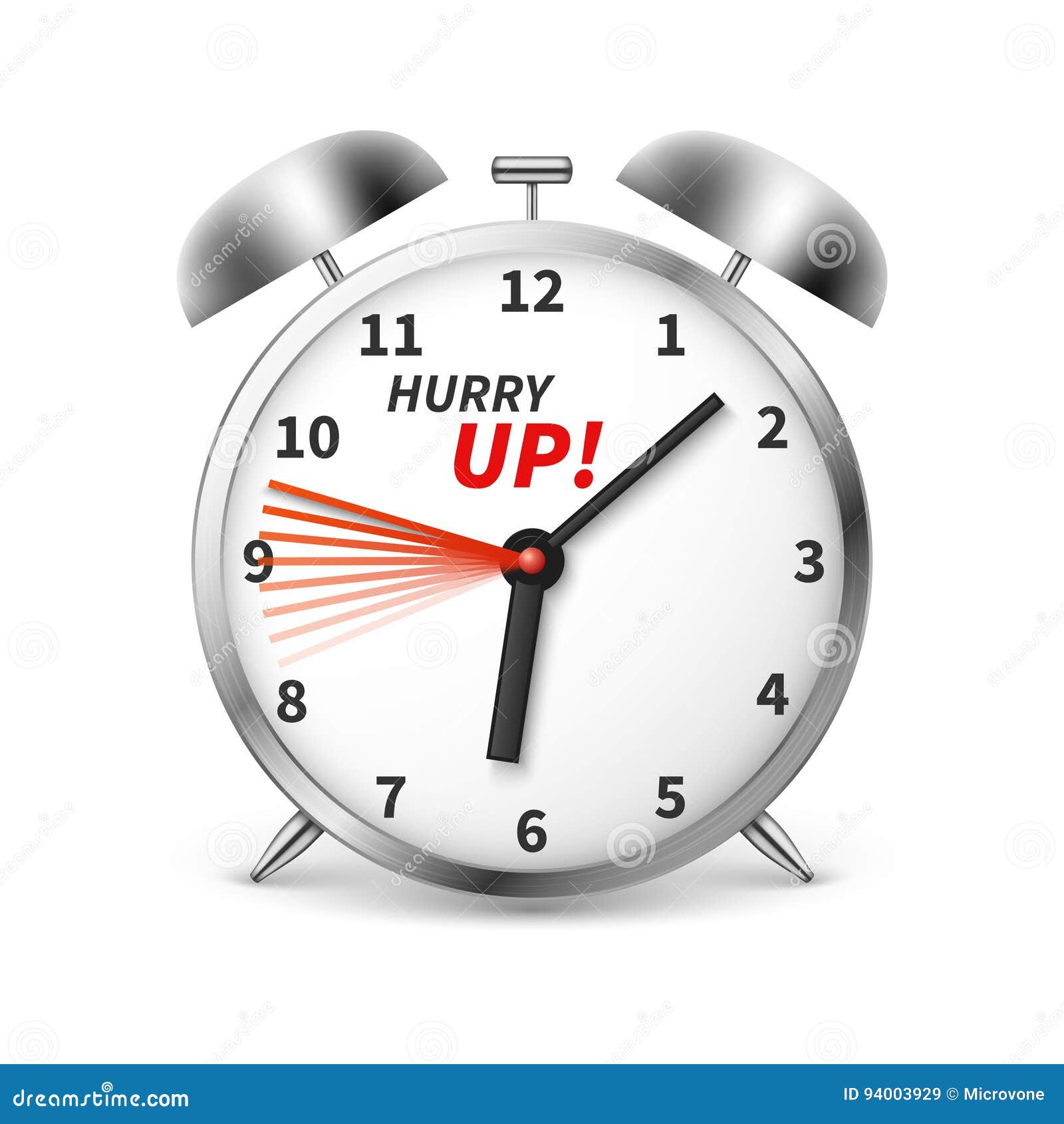 Beeilen Sie Sich Oben Vektorkonzepthintergrund Mit Wecker Vektor ...