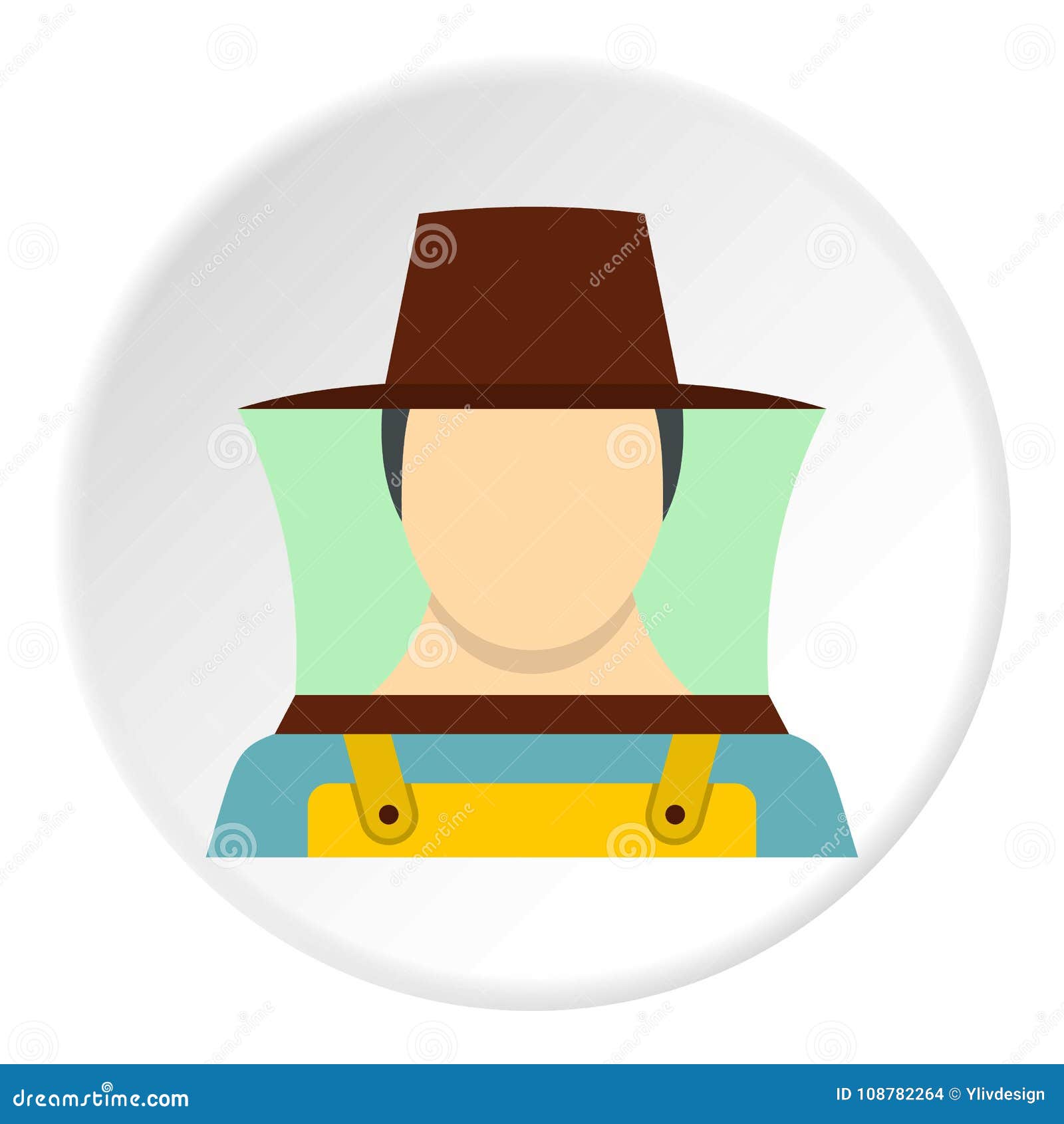 Beekeeper icon circle stock vector. Illustration of apiarist - 108782264