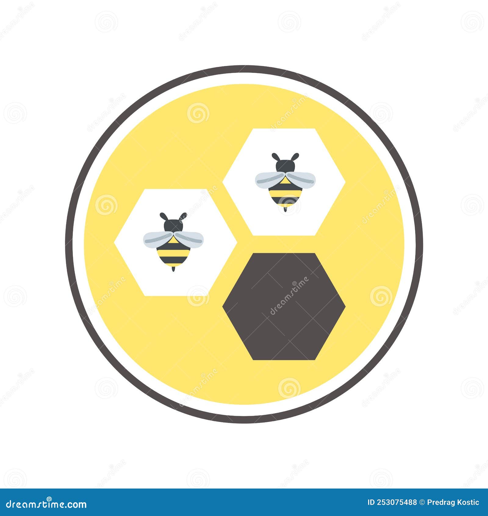 Beekeeping logo stock illustration. Illustration of seamless - 253075488