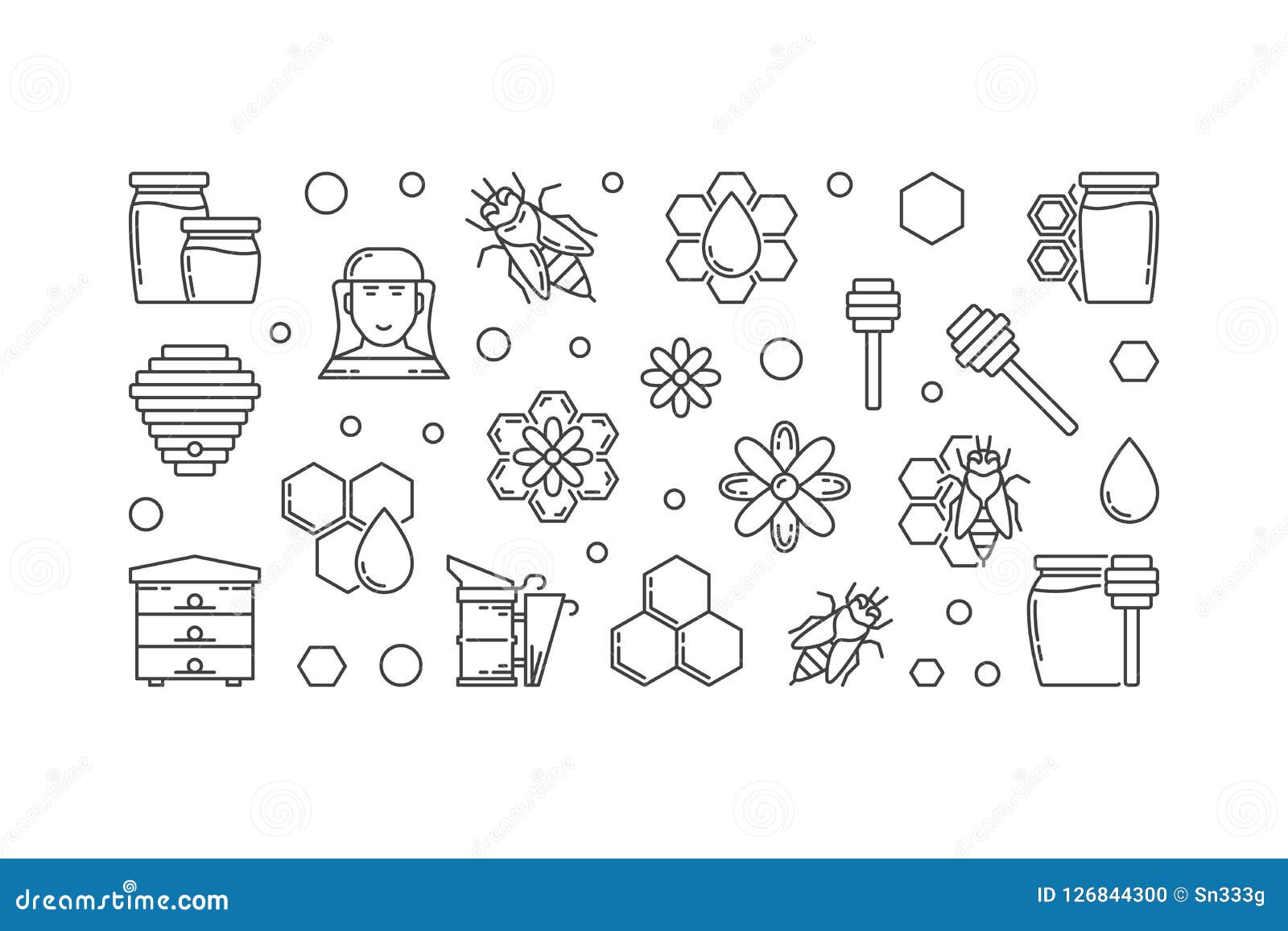 Beekeeping Vector Outline Horizontal Illustration or Banner Stock ... Beekeeping Vector Outline Horizontal Illustration or Banner Stock ...