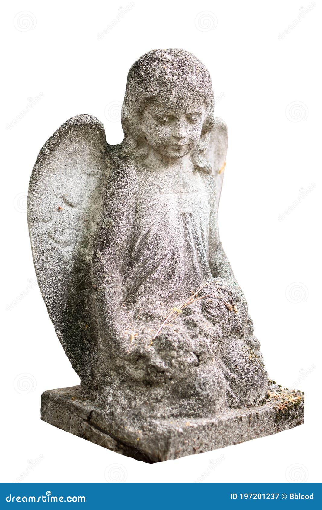 Beeld Van Een Jonge Engel Geïsoleerd Op Wit Stock Afbeelding - Image of ...