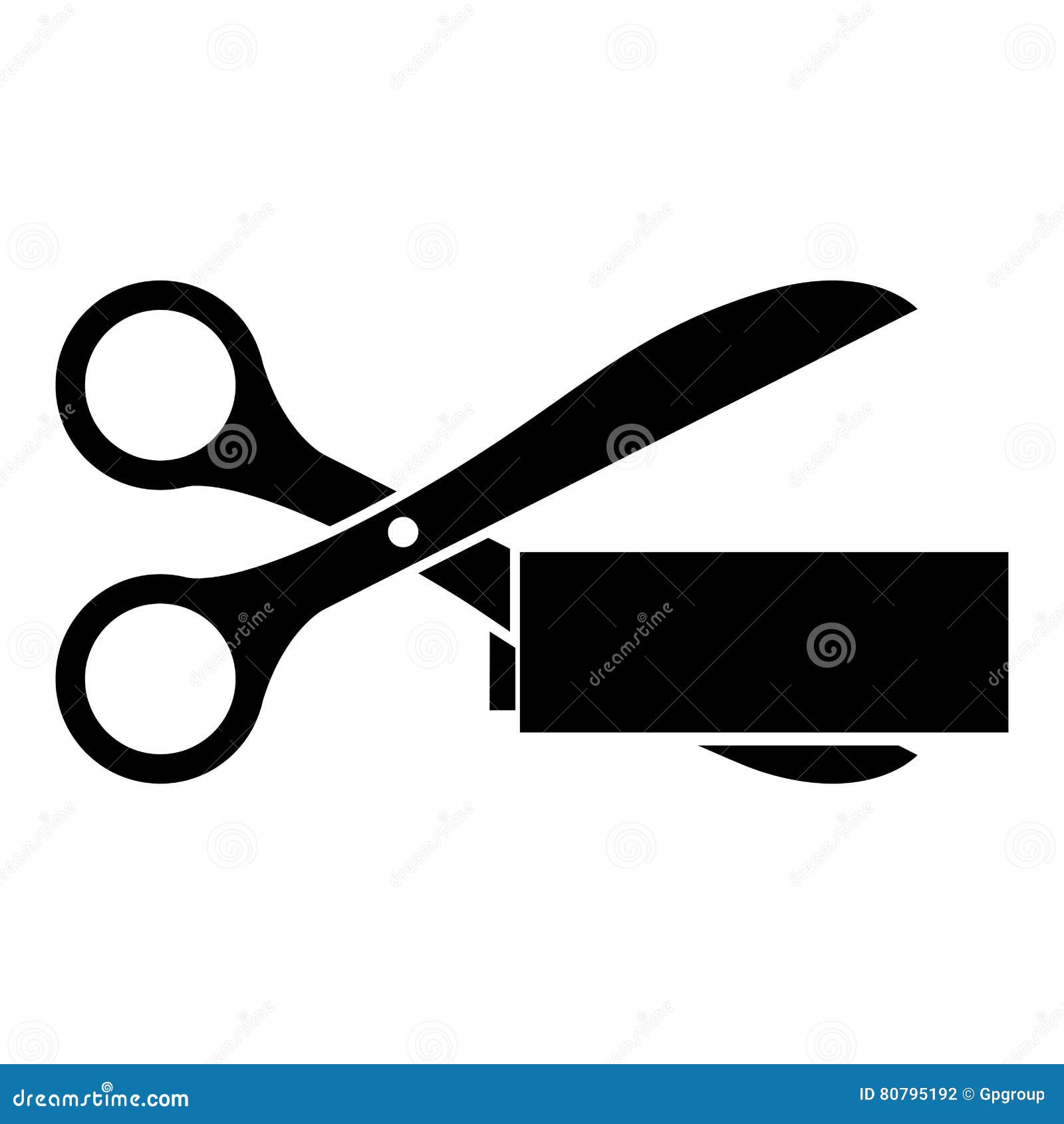 Beeld Van Het Schaar Het Cuttting Pictogram Vector Illustratie ...