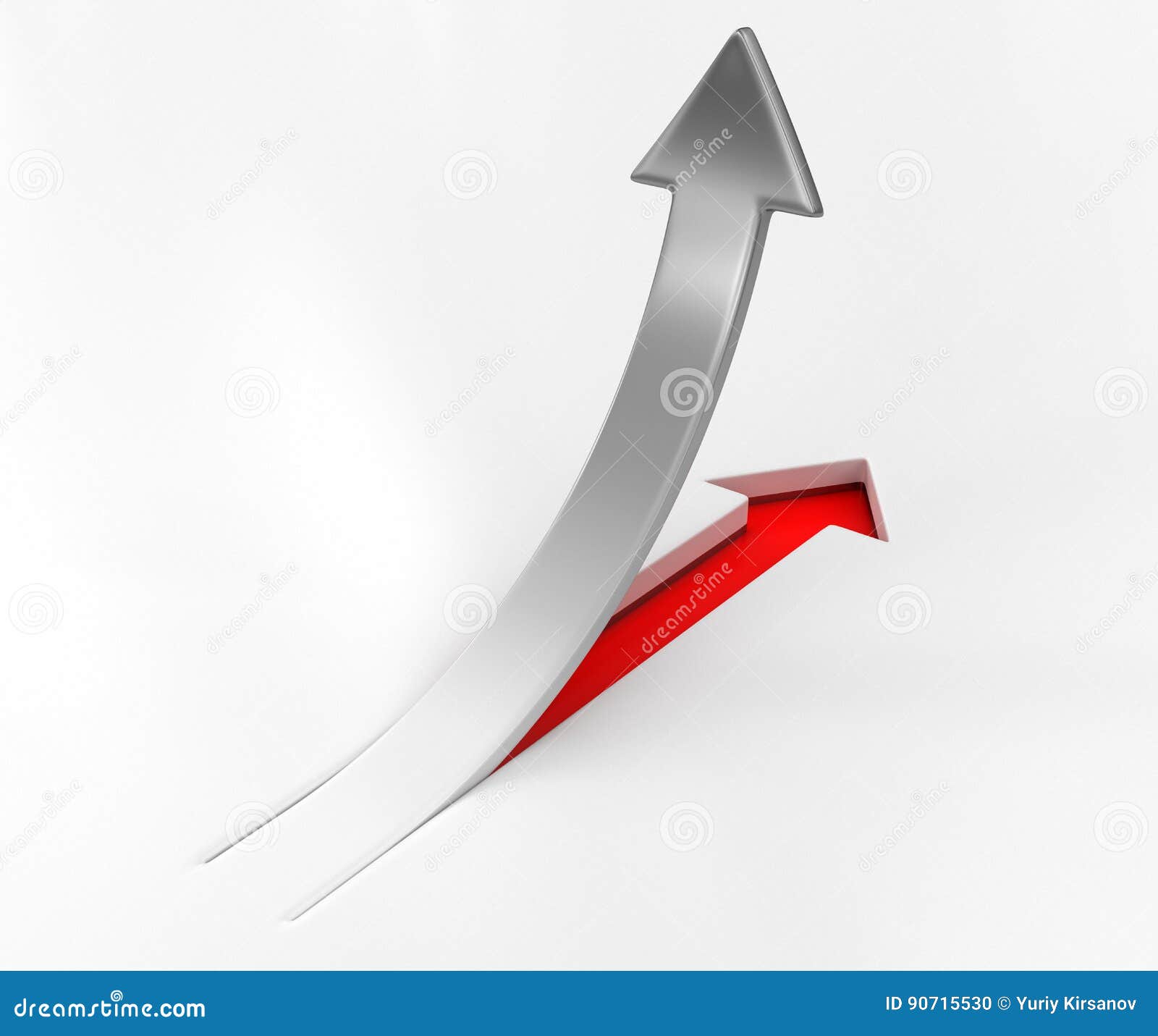 Beeld van Pijl omhoog stock illustratie. Illustration of drie - 90715530