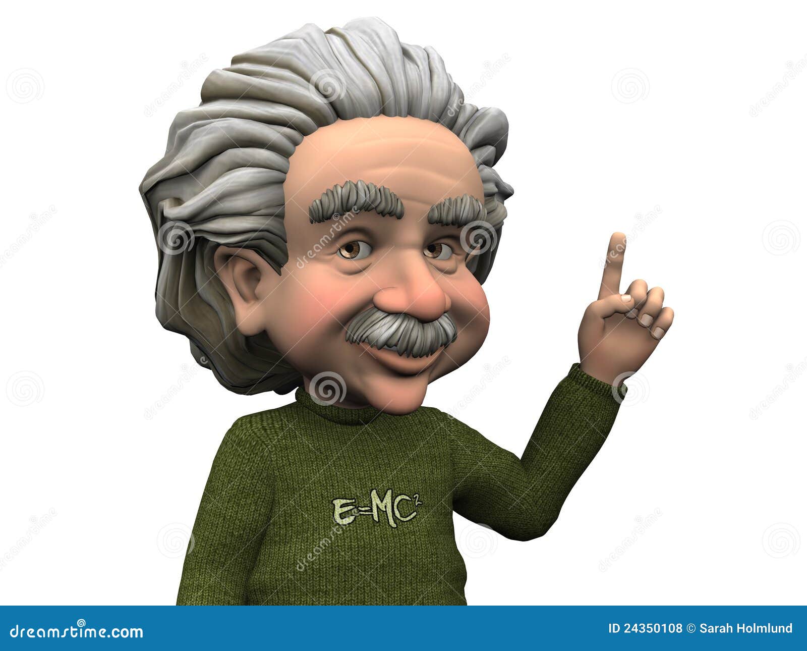 Beeldverhaal Albert Dat Einstein Een Idee Heeft. Stock Illustratie ...