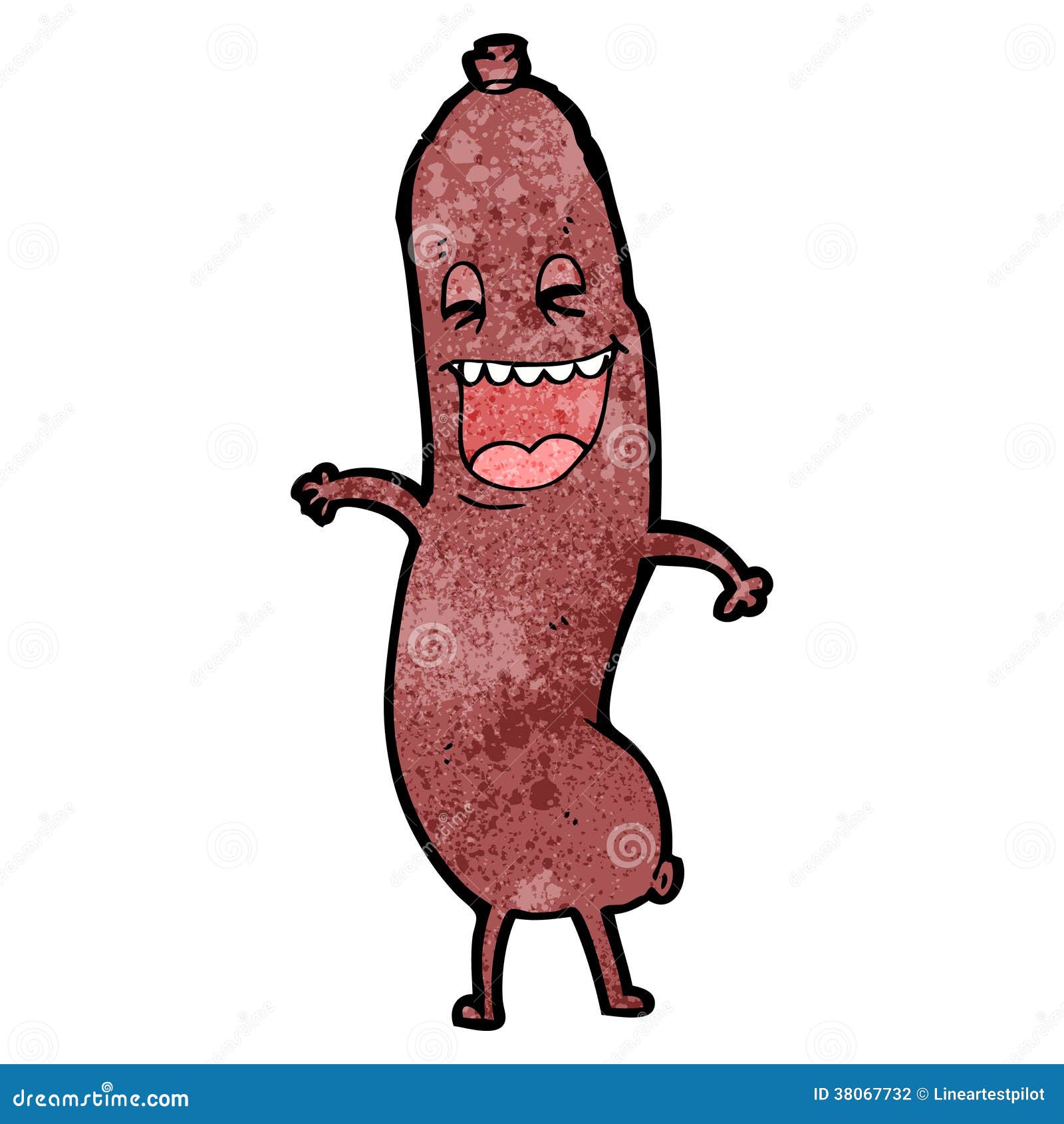 Beeldverhaal Dansende Worst Vector Illustratie - Illustration of ...