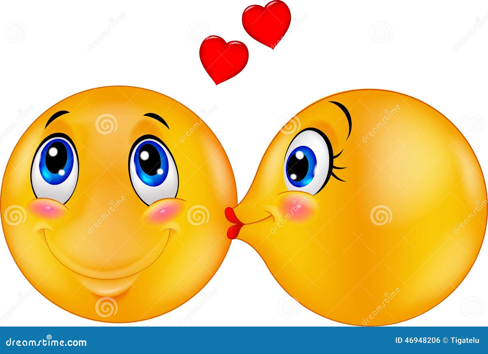 Beeldverhaal Die Emoticon Kussen Vector Illustratie - Illustration of ...