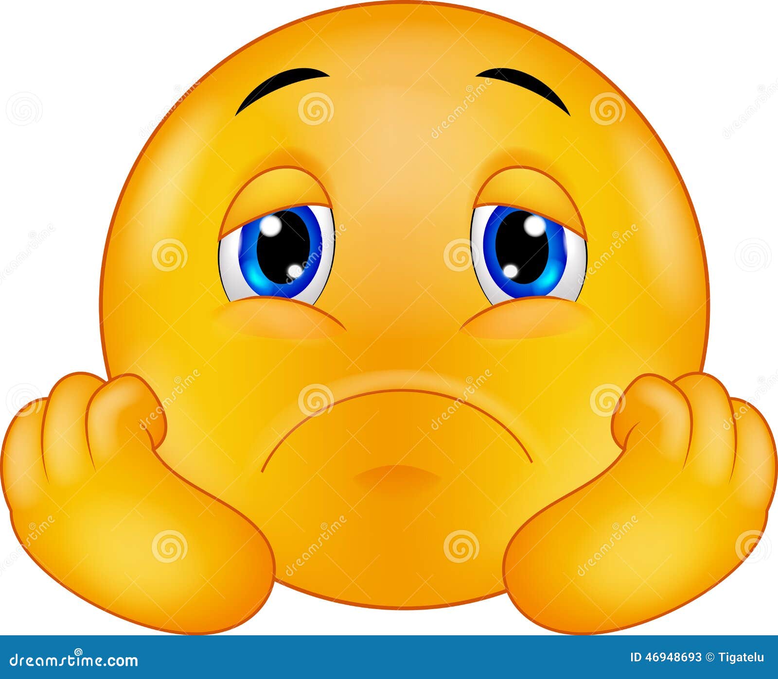 Verdrietige Smiley Droevige Emoticon Stickers | Zazzle BE