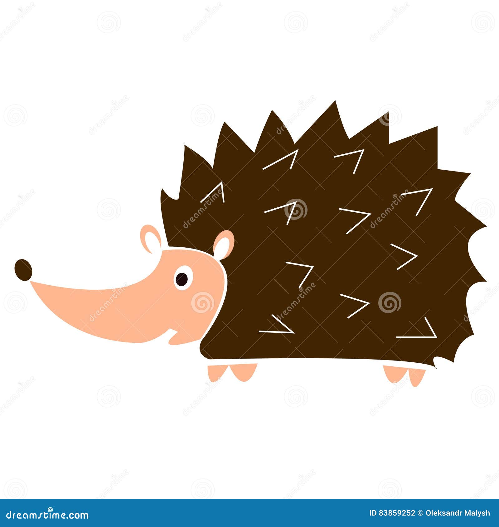 Beeldverhaal grappige egel vector illustratie. Illustration of ...