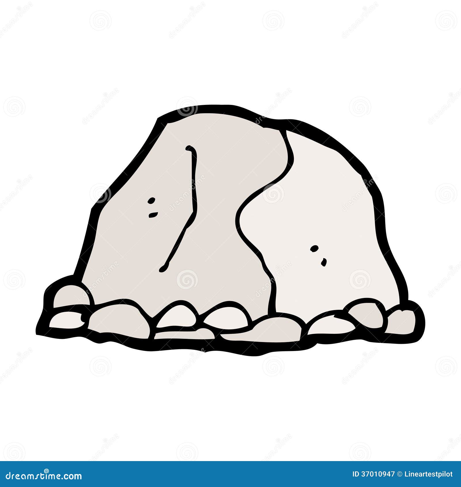 Beeldverhaal grote rots vector illustratie. Illustration of klem - 37010947