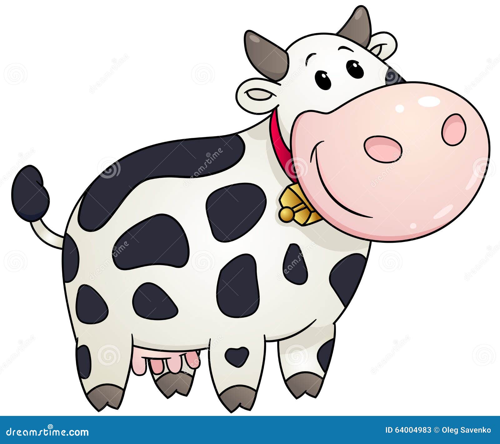 Beeldverhaal Mollige Koe Vector Illustratie Vector Illustratie ...