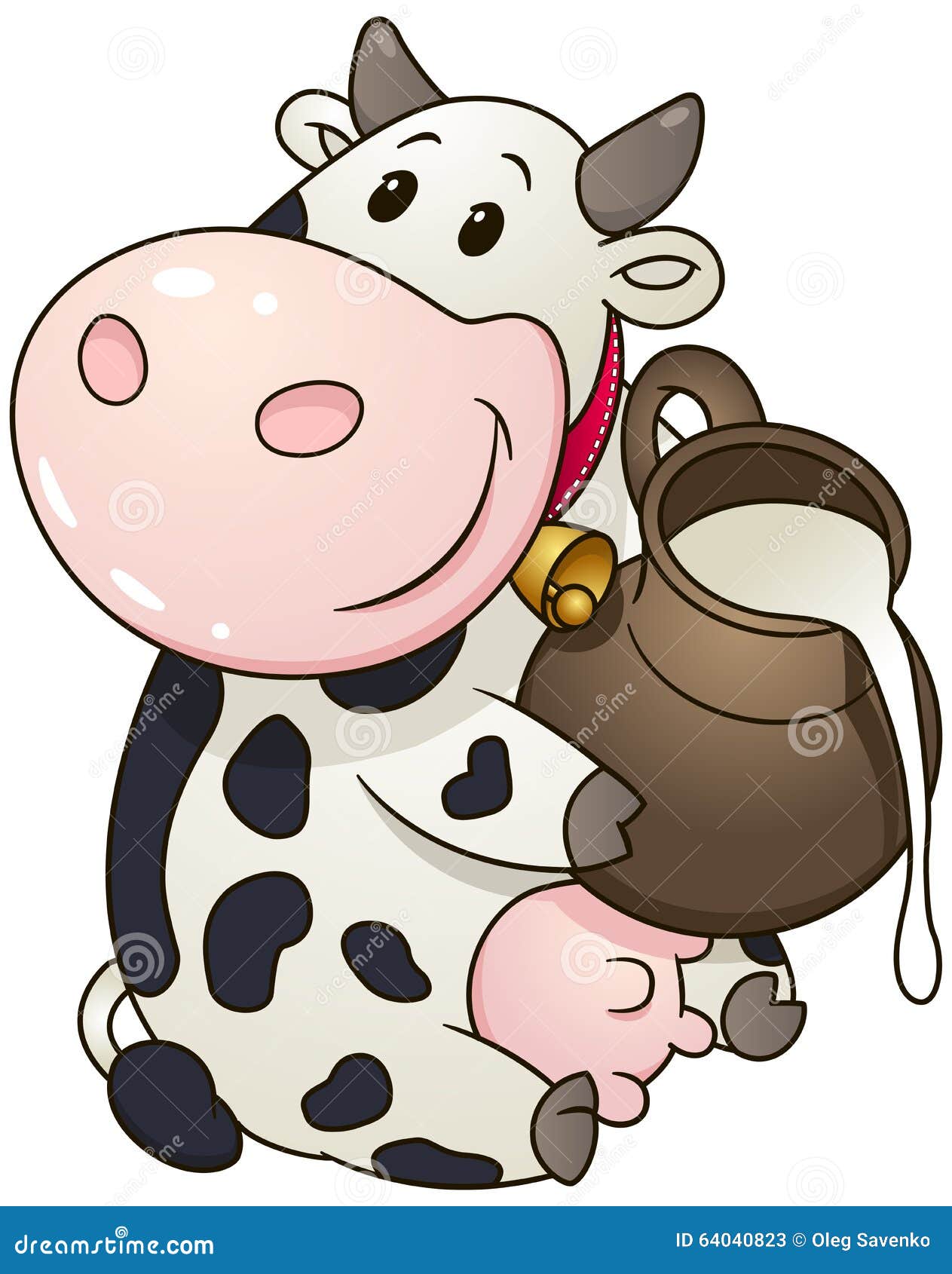 Beeldverhaal Mollige Koe Vector Illustratie Vector Illustratie ...