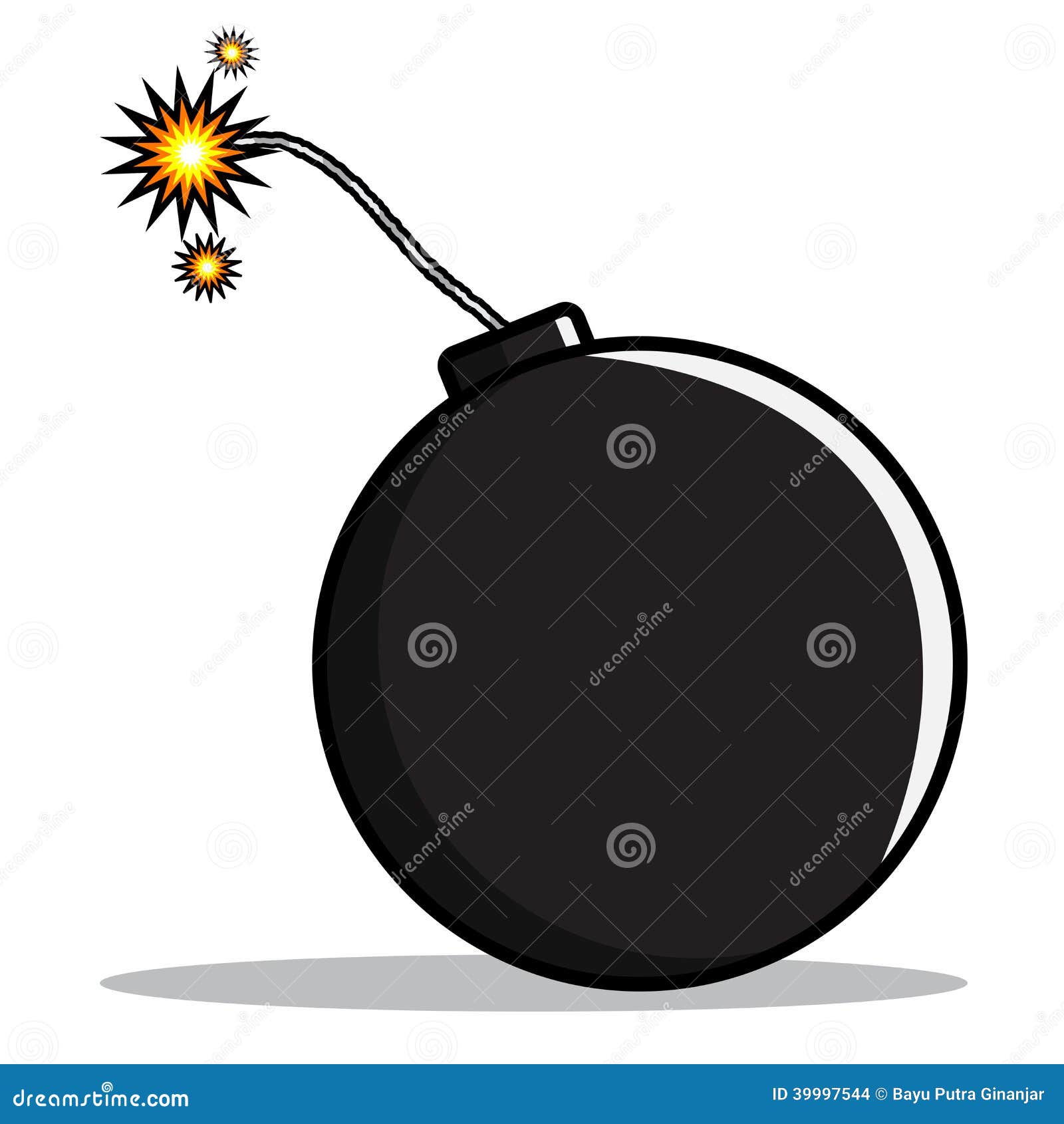 Beeldverhaal van een bom vector illustratie. Illustration of vector ...