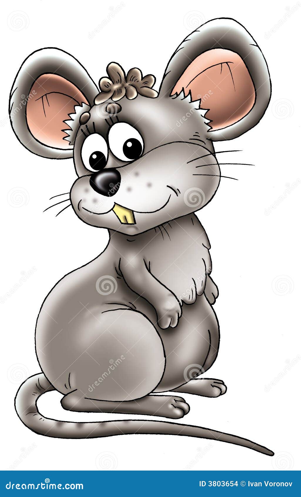 Beeldverhaal Van Grijze Muis Stock Illustratie - Illustratie bestaande ...