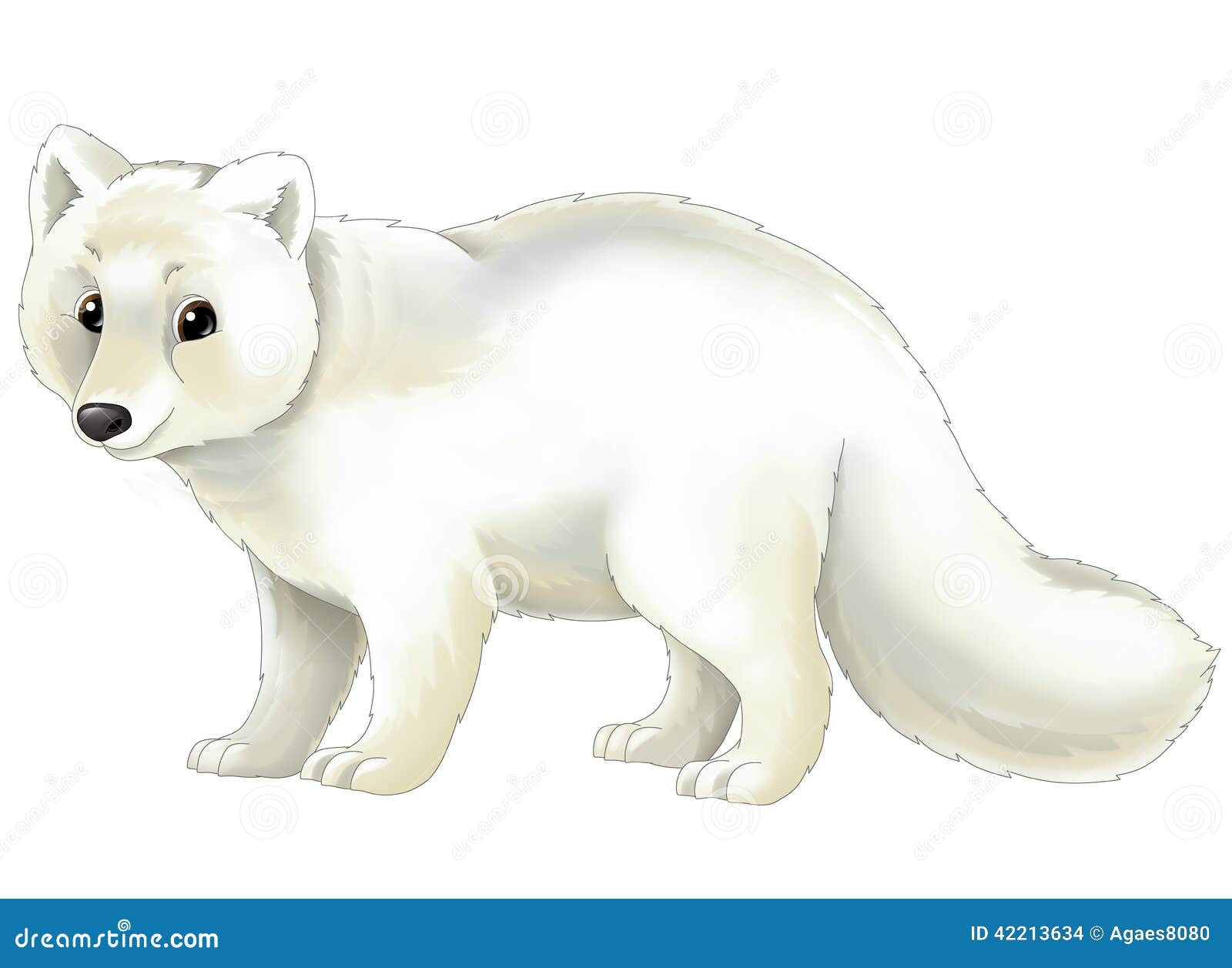 Beeldverhaaldier - poolvos stock illustratie. Illustration of kantelen ...