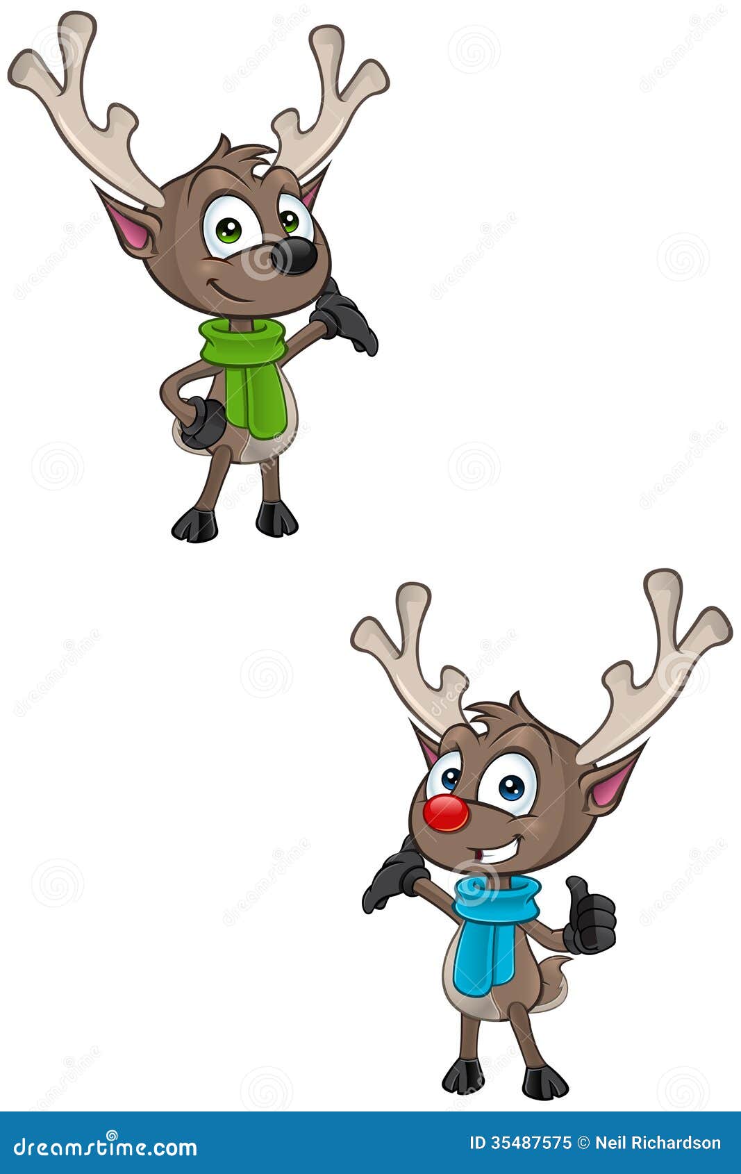 Beeldverhaalrendier Die - Voorstellen Vector Illustratie - Illustration ...