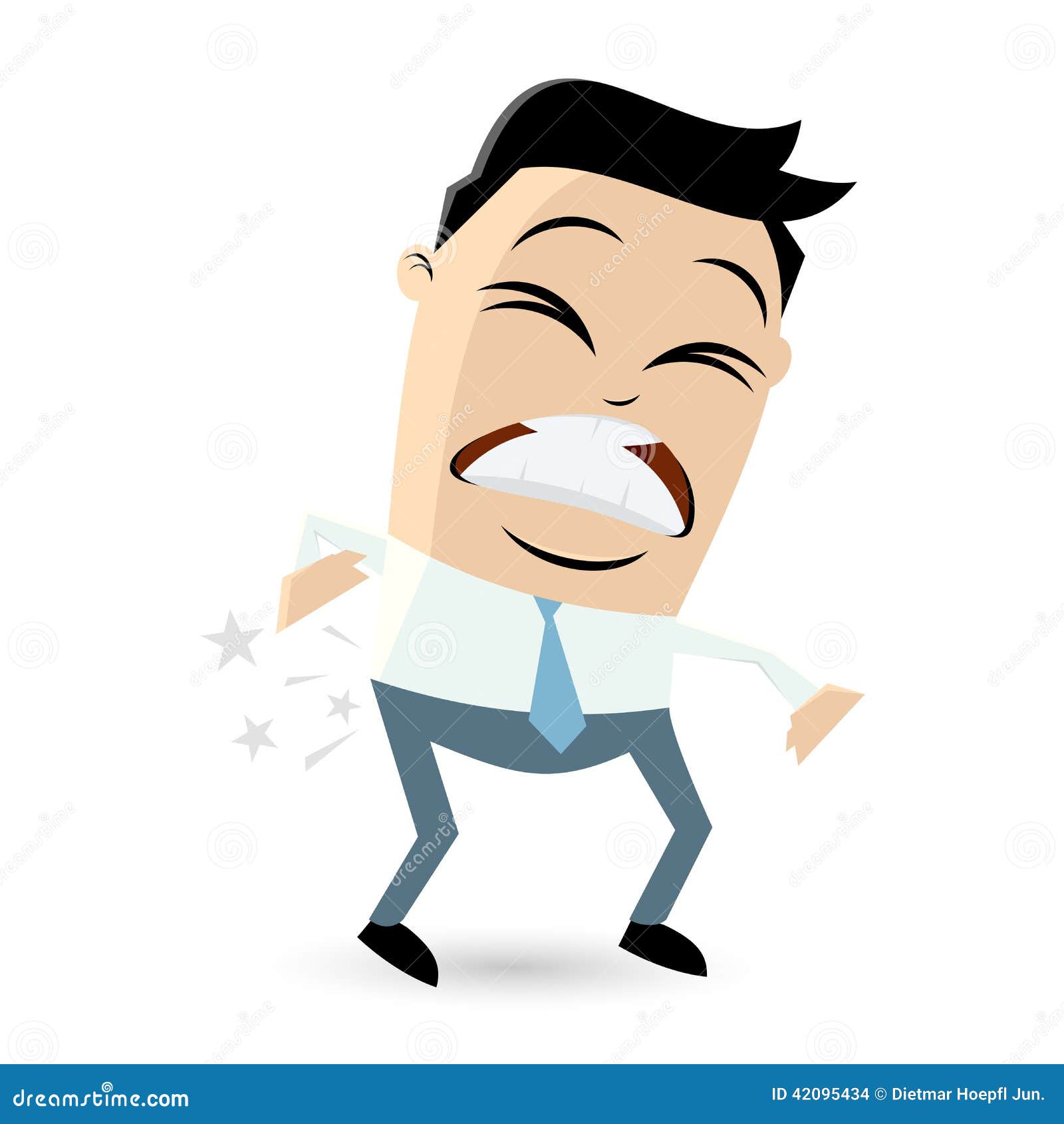 Beeldverhaalzakenman Met Rugpijn Vector Illustratie - Illustration of ...