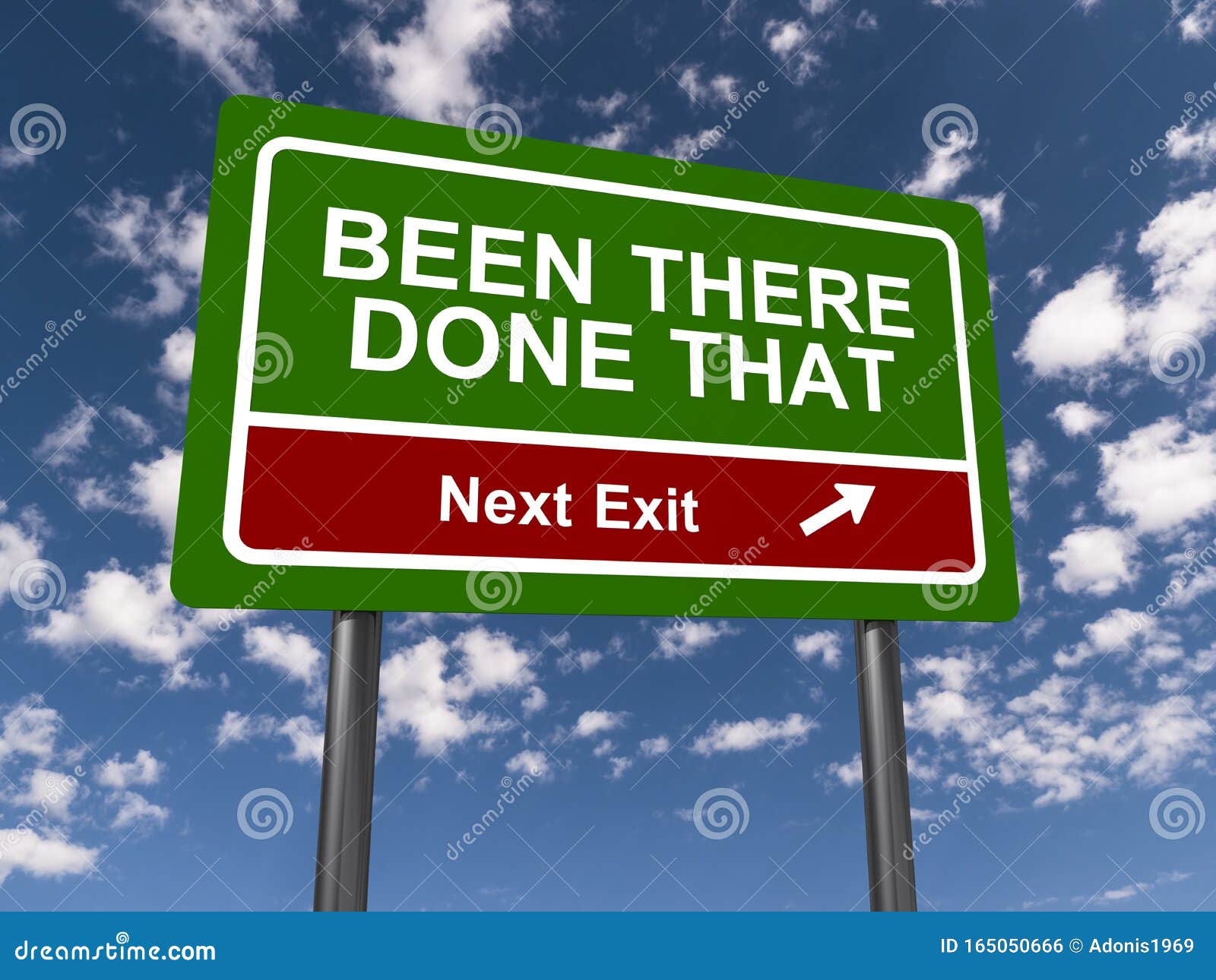 Been There Done that Next Exit Traffic Sign Stock Illustration ...