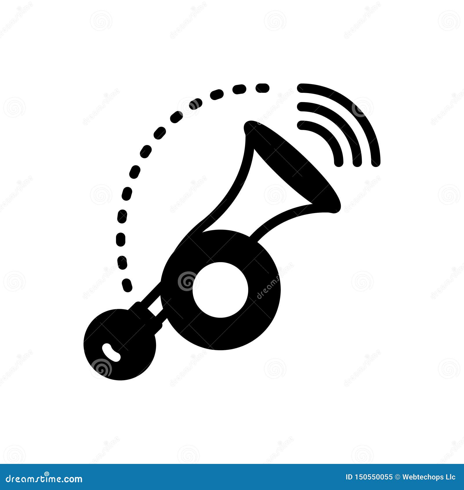 Black Solid Icon for Beeps, Siren and Hooter Stock Vector ...