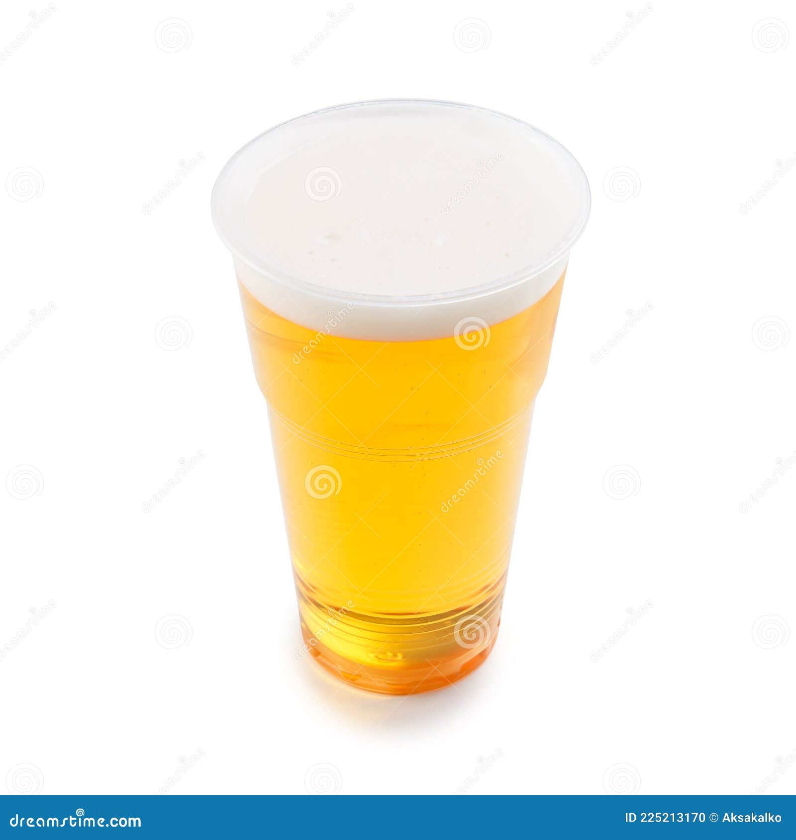 Beer, Ale or Lager in a Plastic Disposable Cup Stock Photo - Image of ...