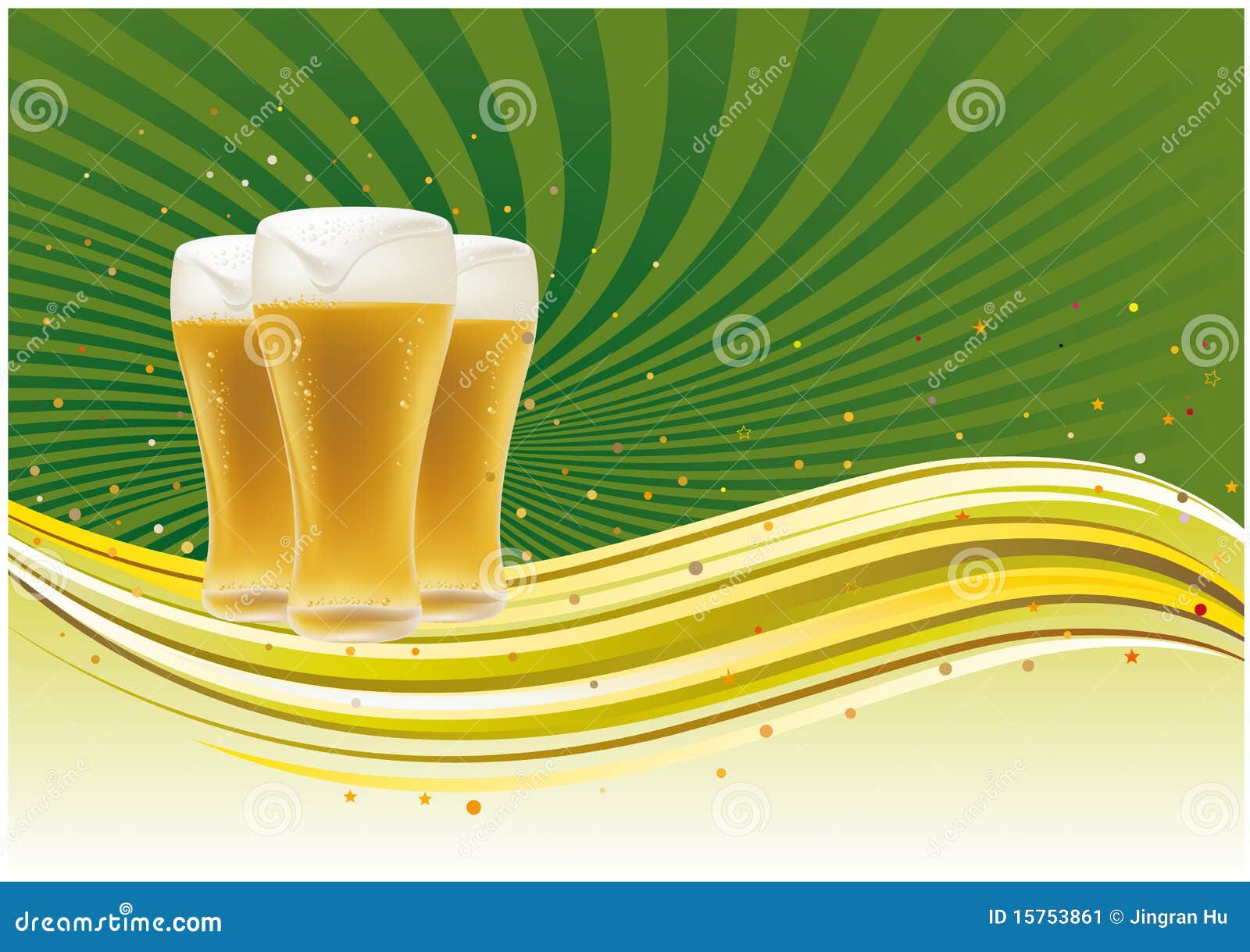 Beer background stock vector. Illustration of lager, full - 15753861