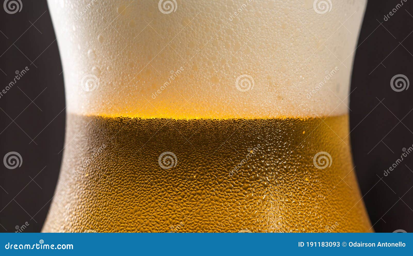 Beer Background, with Foam Drops and Sweat, Macro Close Up Image Stock ...