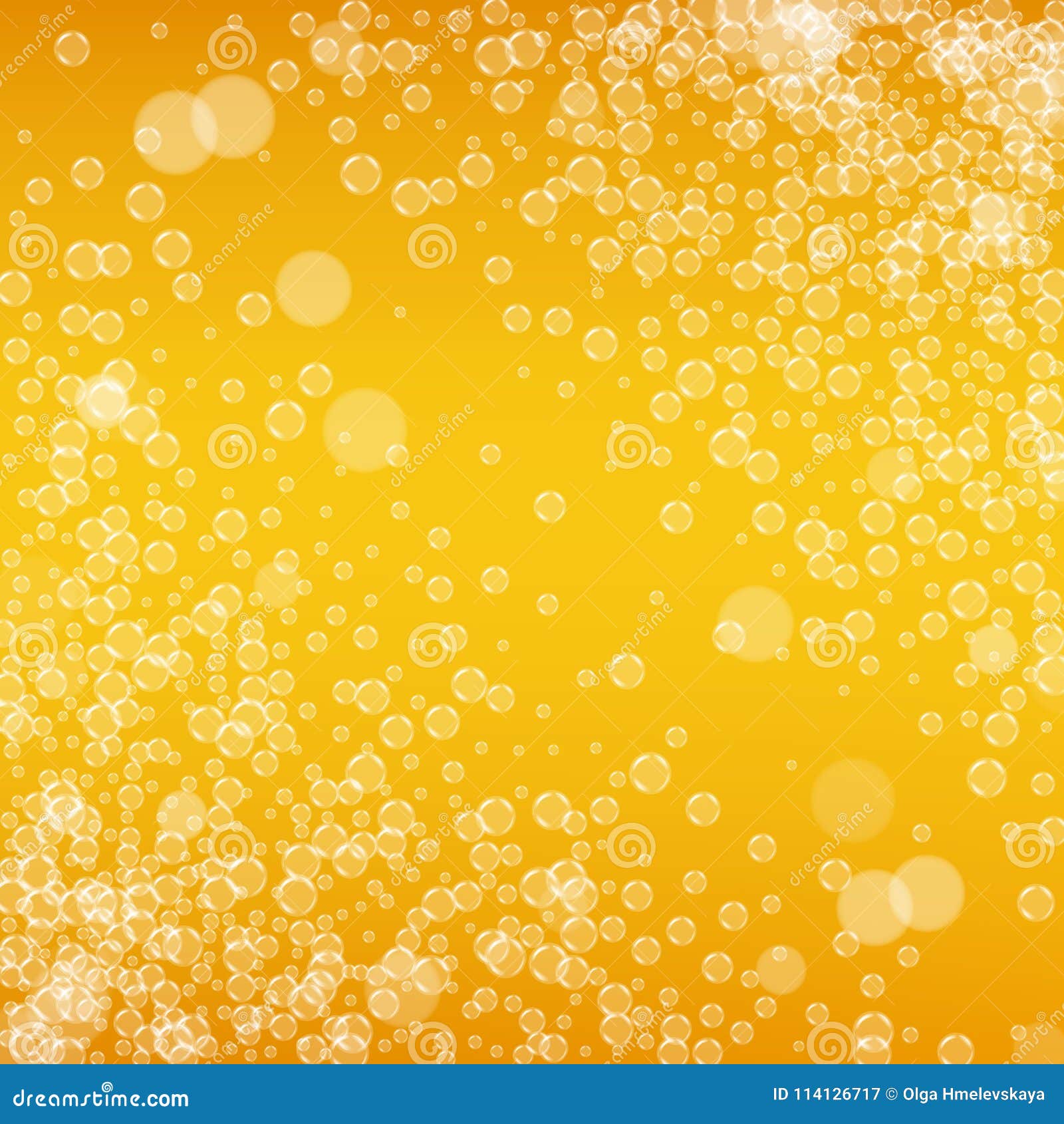 Beer Background with Realistic Bubbles Stock Vector - Illustration of ...