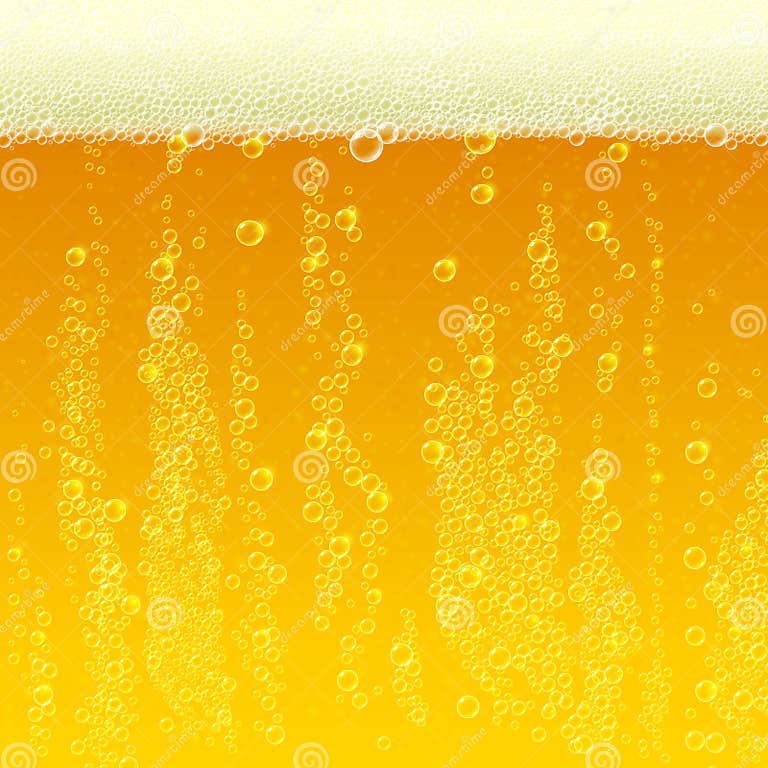 Beer Background Texture with Foam and Bubbles Stock Vector - Illustration of beer, foam: 283558859