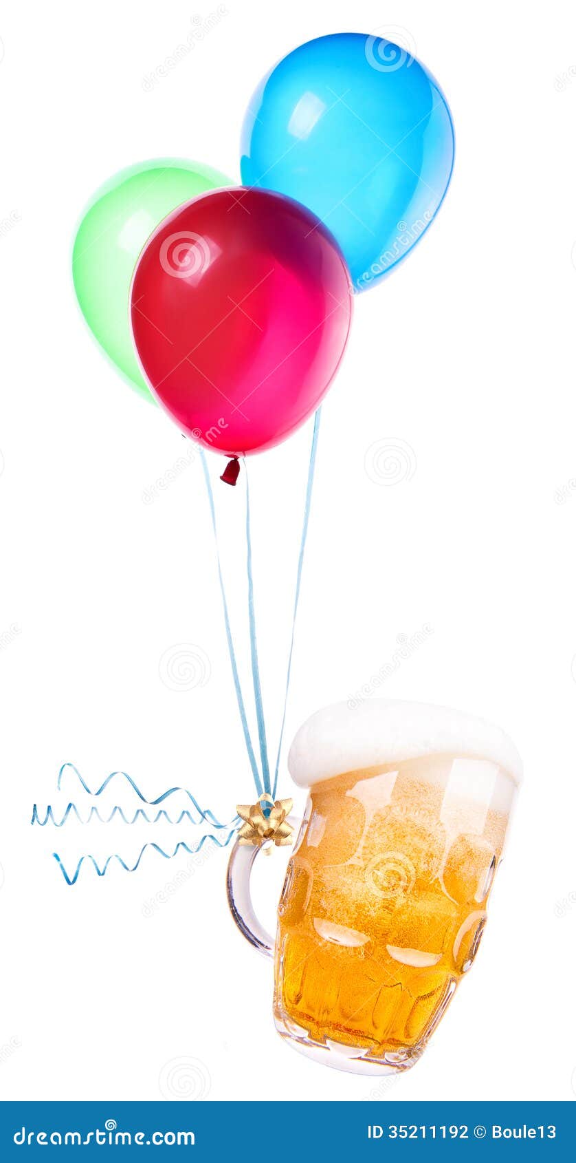 Beer with balloons stock photo. Image of brewery, lager - 35211192