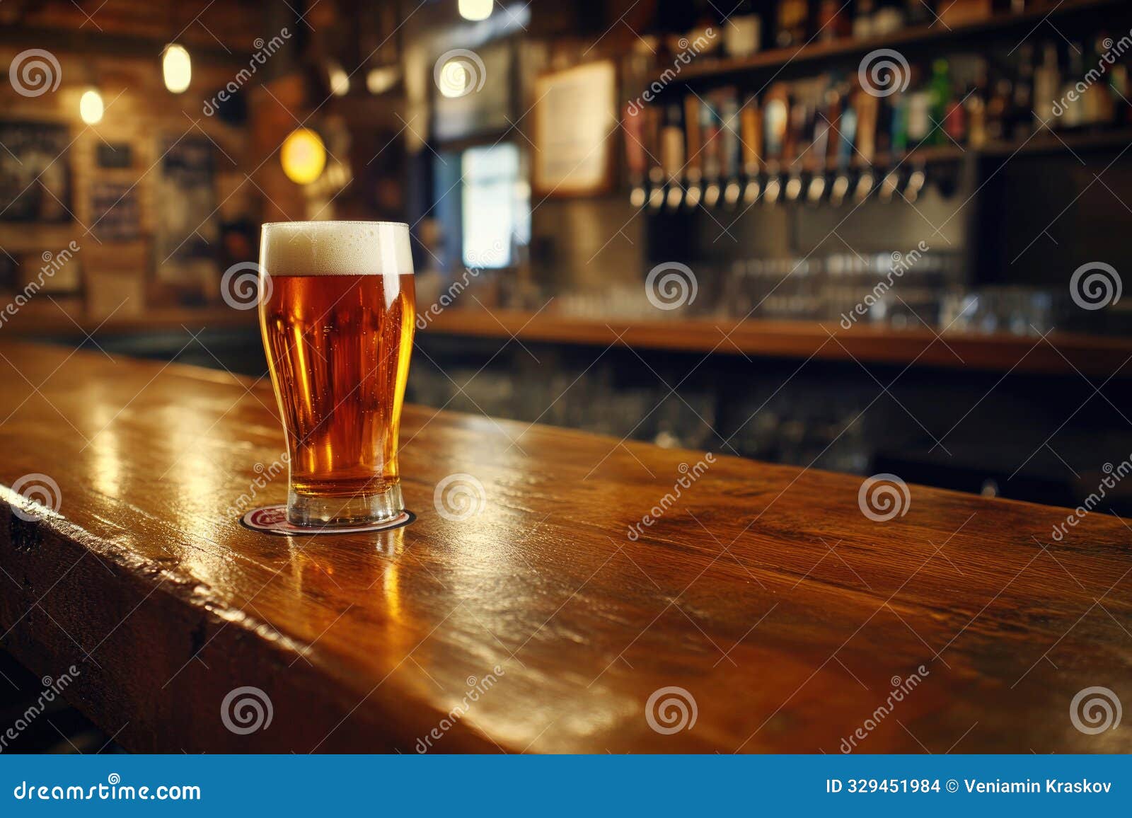 Beer Banner with a Pint Glass and Ample Space for Text or Design Stock ...