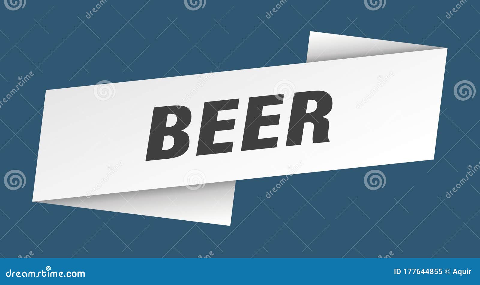 Beer Banner Template. Beer Ribbon Label Stock Vector - Illustration of ...