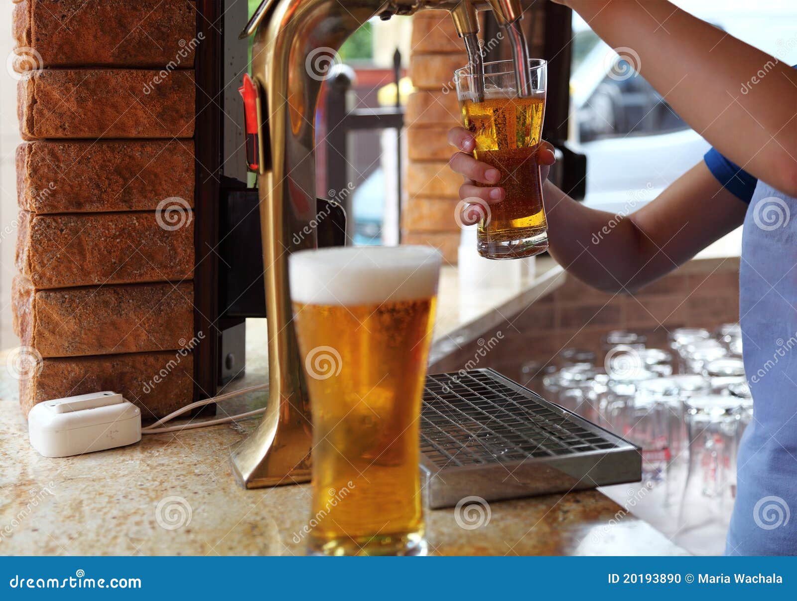 Beer on bar counter stock photo. Image of fluid, closeup - 20193890