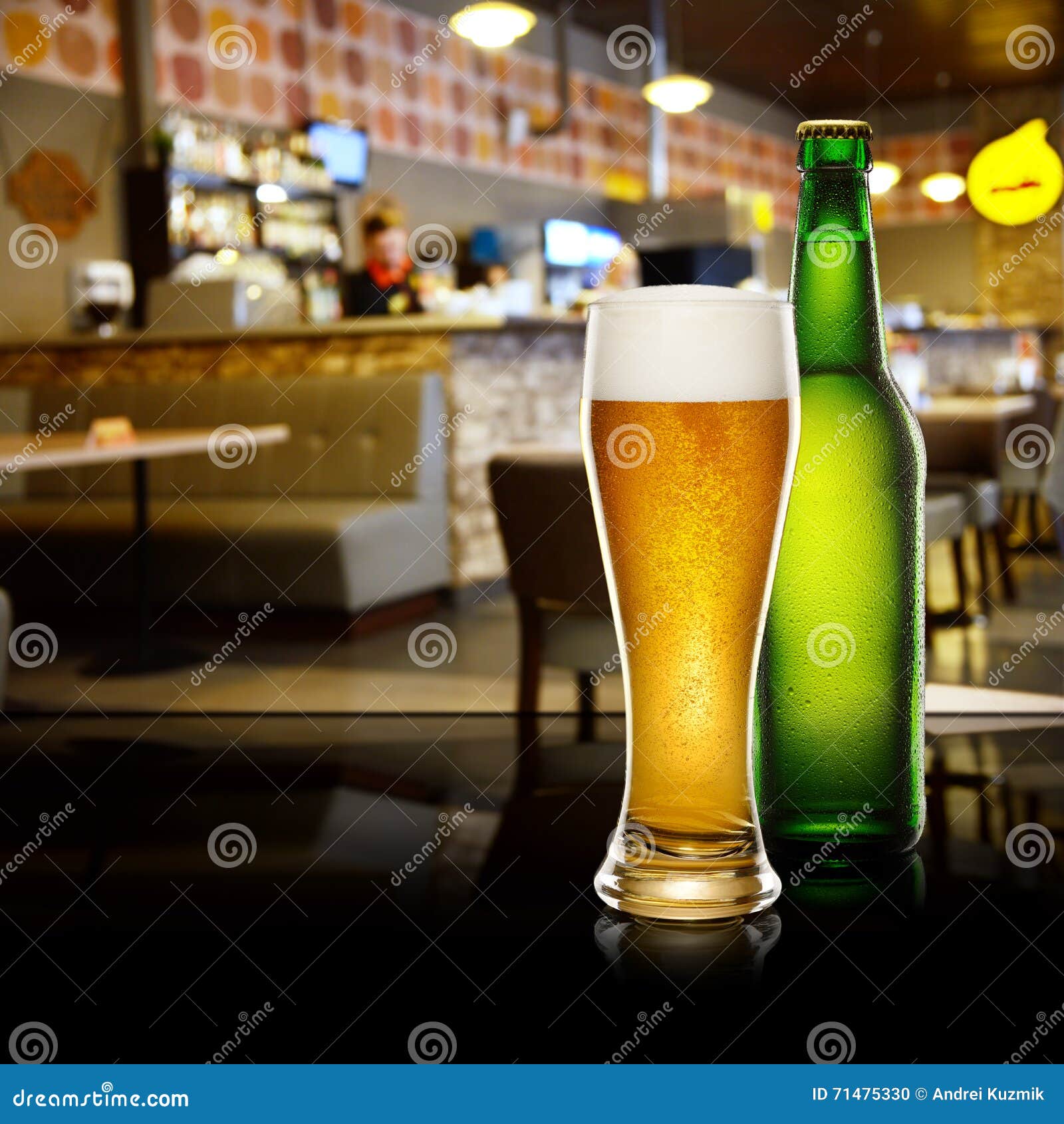 Beer in bar interior stock photo. Image of amber, luxury - 71475330