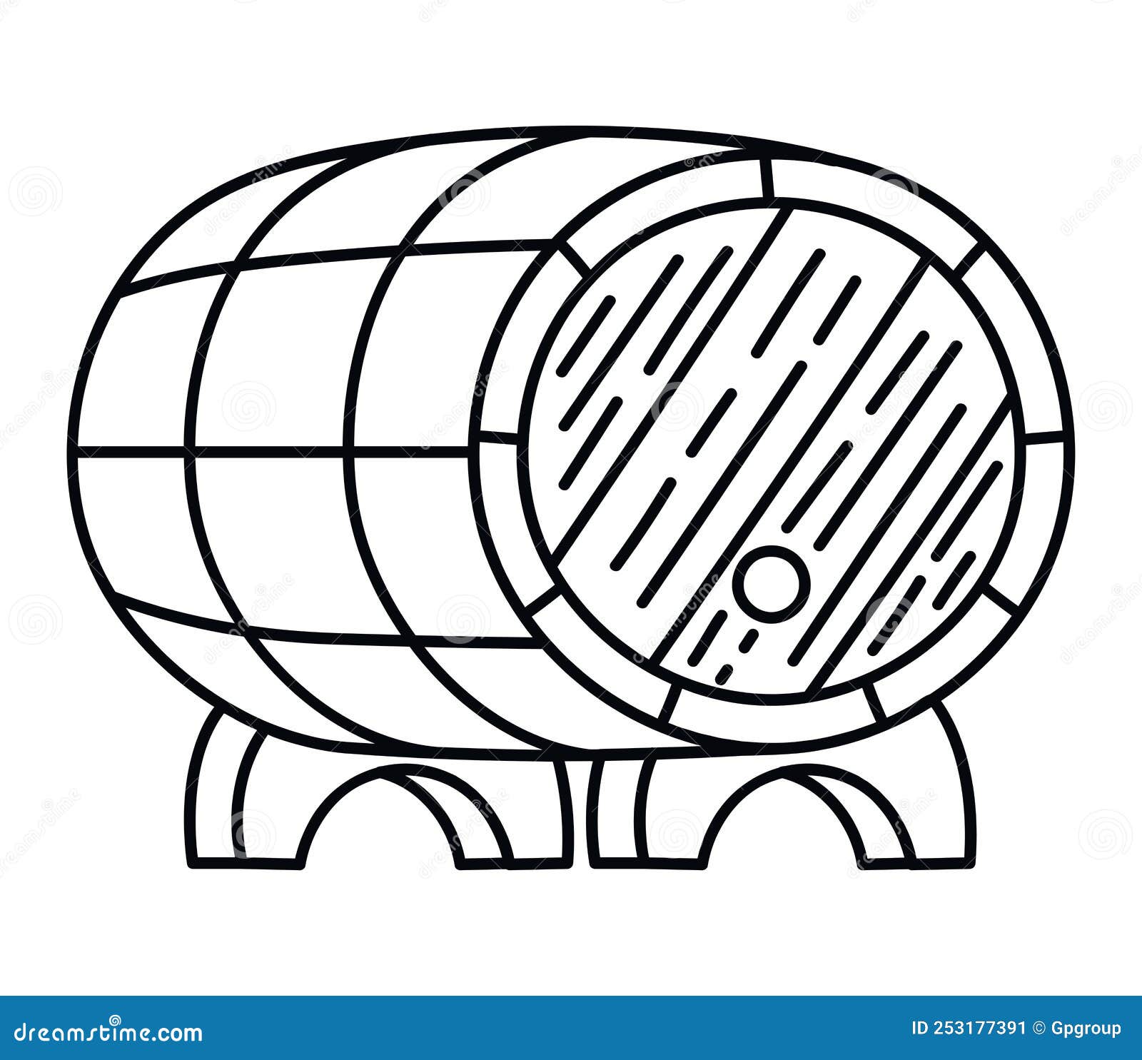 Beer barrel design stock vector. Illustration of brew - 253177391