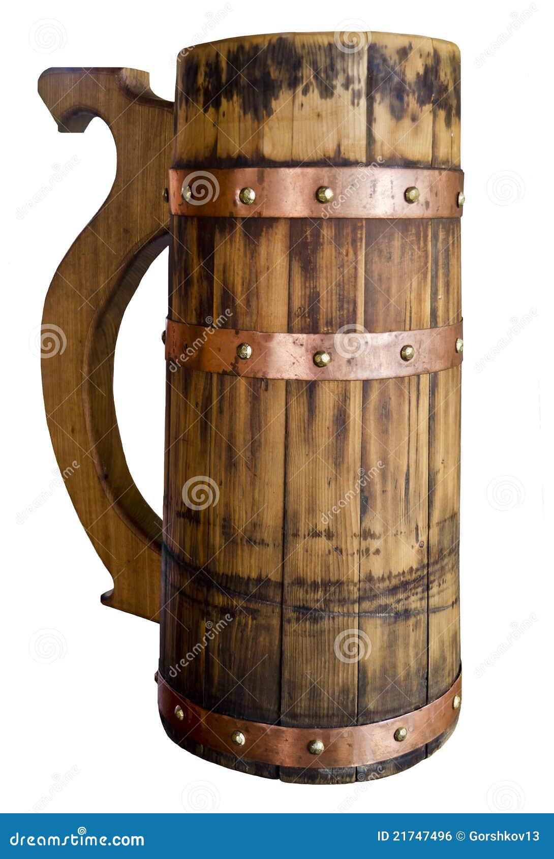 Beer Barrel Isolated on White Background Stock Photo - Image of vessel ...