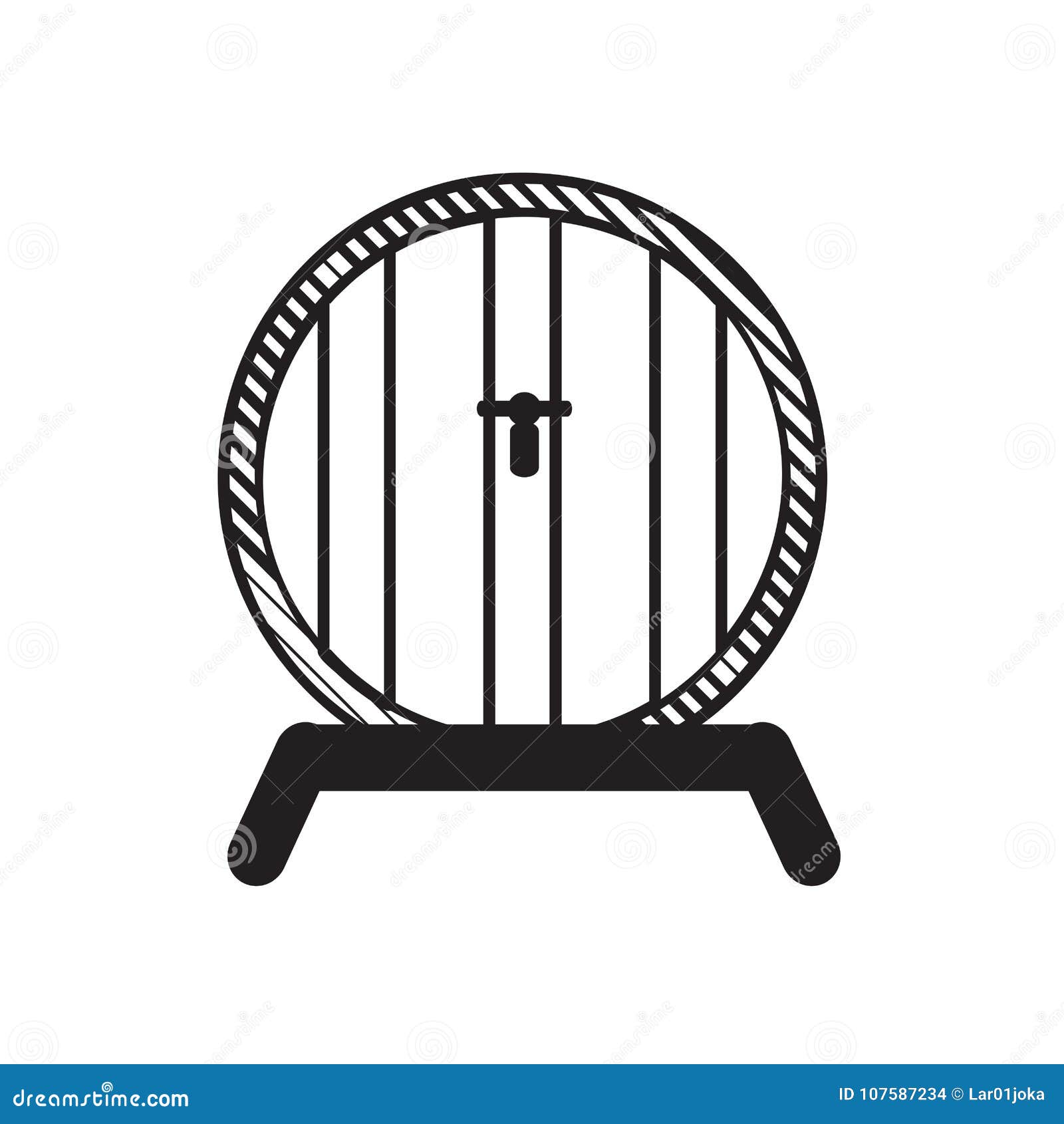 Beer barrel outline stock vector. Illustration of alcohol - 107587234
