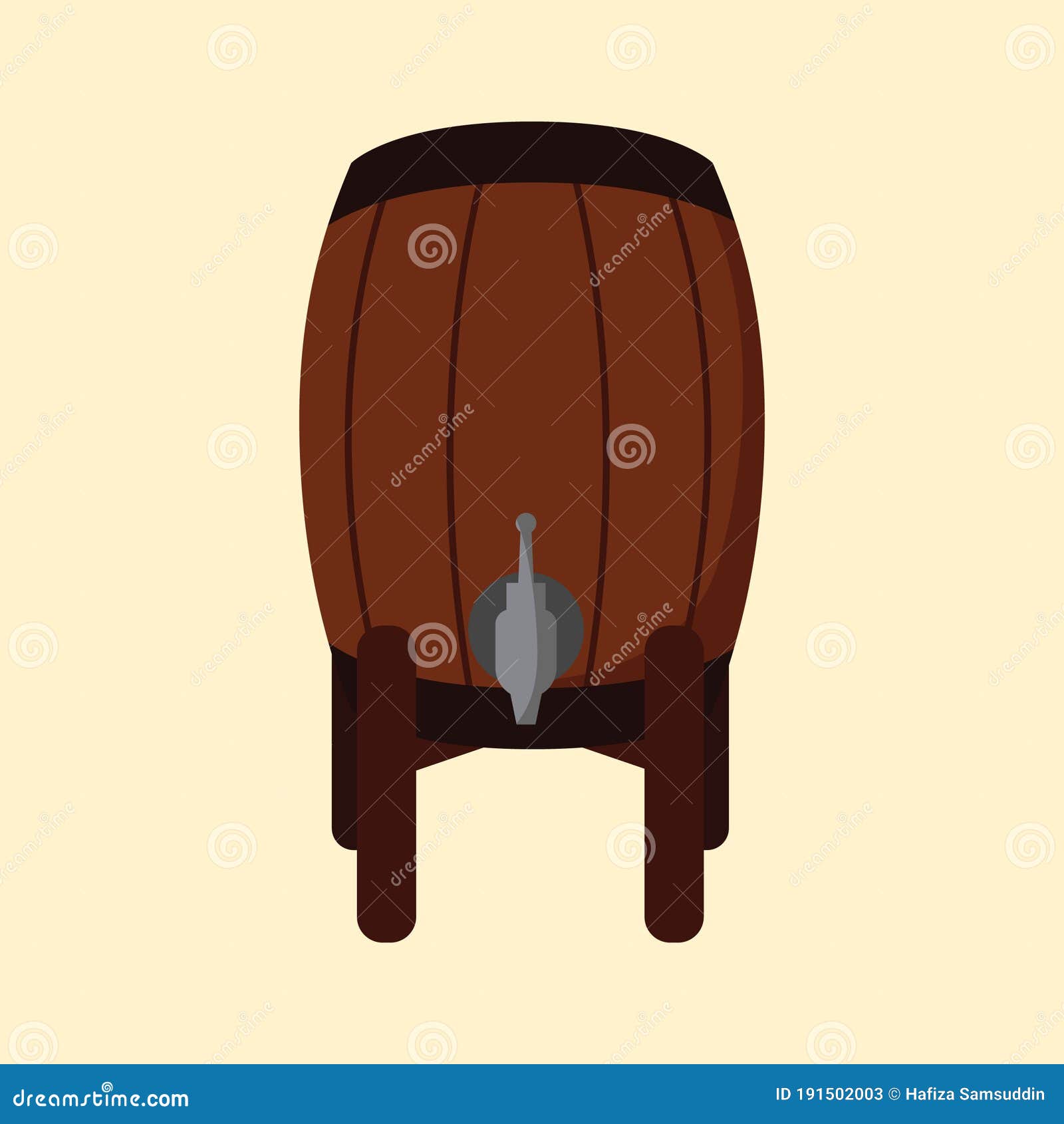 Beer Barrel with a Tap. Vector Illustration Decorative Design Stock ...