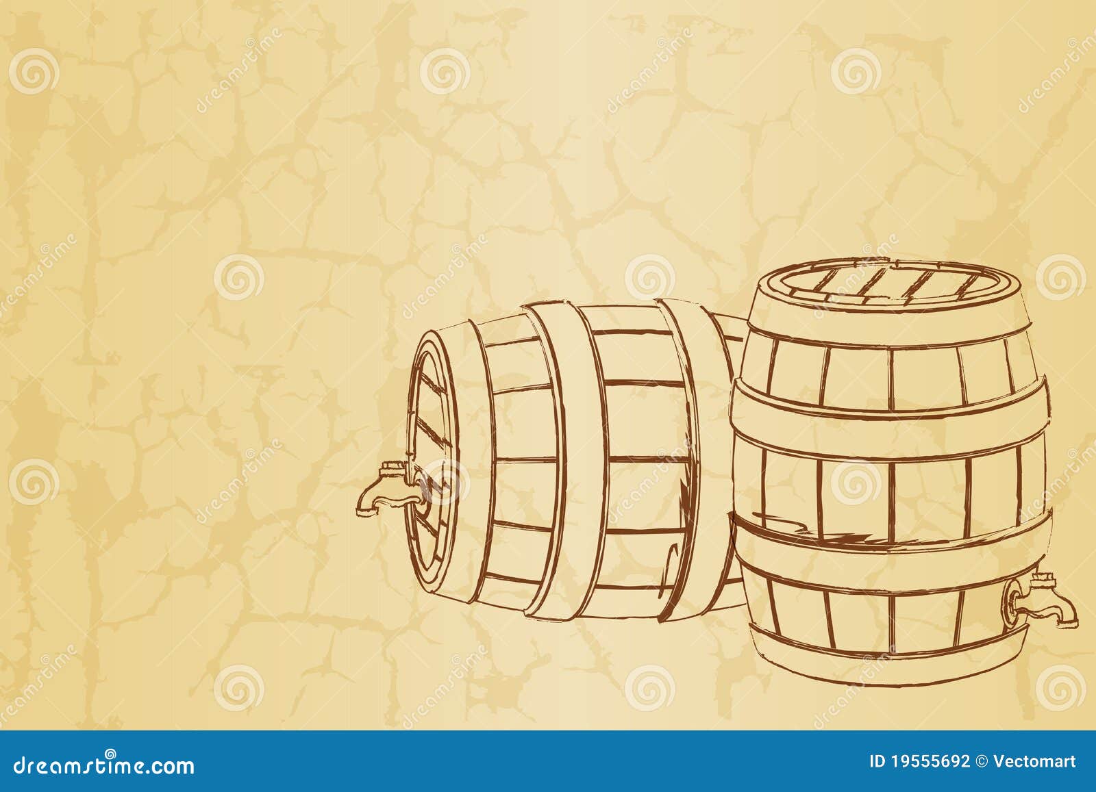 Beer Tap Barrel Wooden Keg Cask Craft Cold Best Label Vector ...