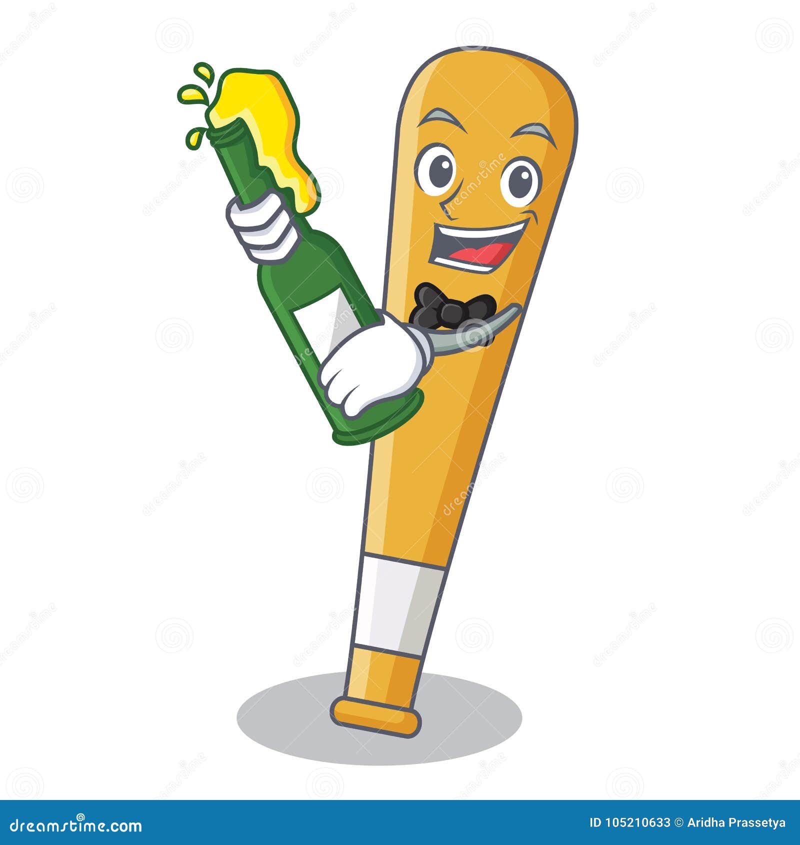 With Beer Baseball Bat Character Cartoon Stock Vector - Illustration of ...
