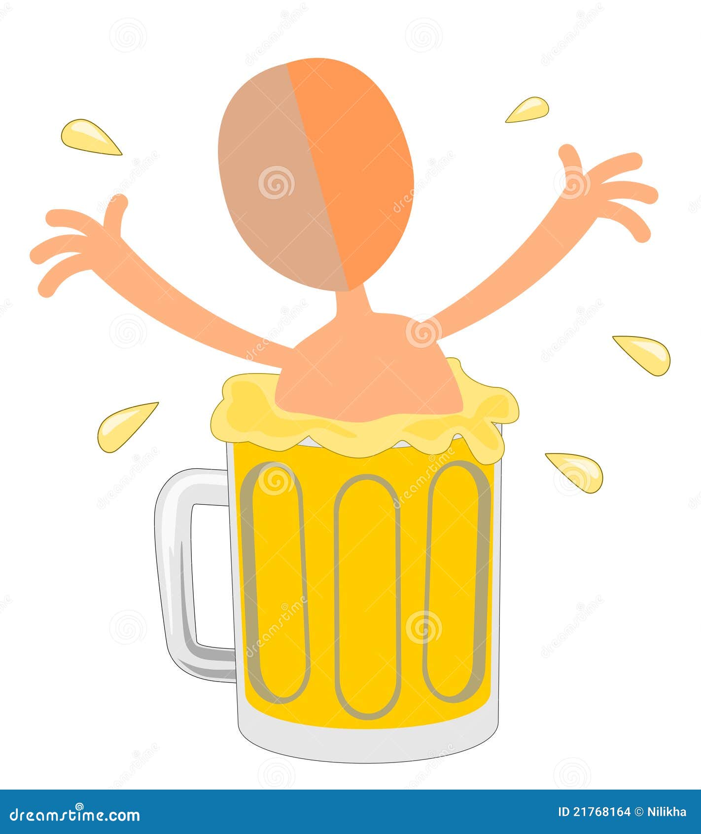 Beer bath stock illustration. Illustration of beverage - 21768164